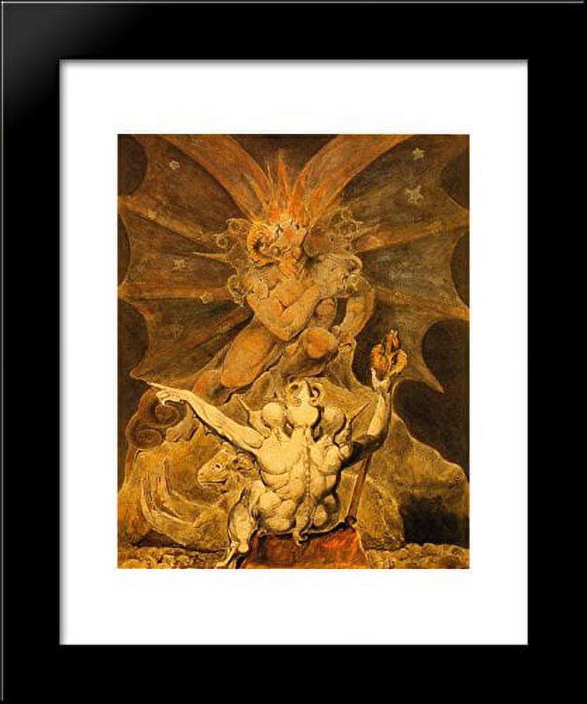 The number of the beast is 666 20x24 Framed Art Print by Blake, William ...