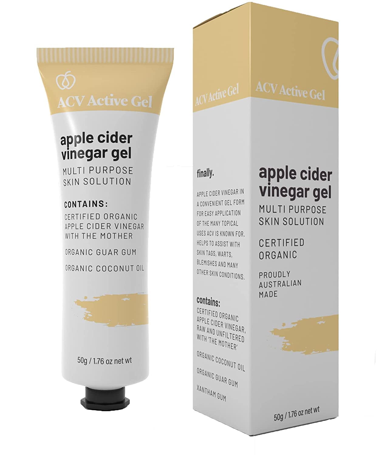 Original Apple Cider Vinegar Skin Gel: Gentle Cleansing Face & Body ...