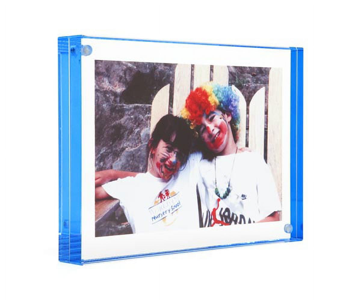 The original acrylic MAGNET FRAME 2 5x3 5 with blue edge by Canetti - 2 ...
