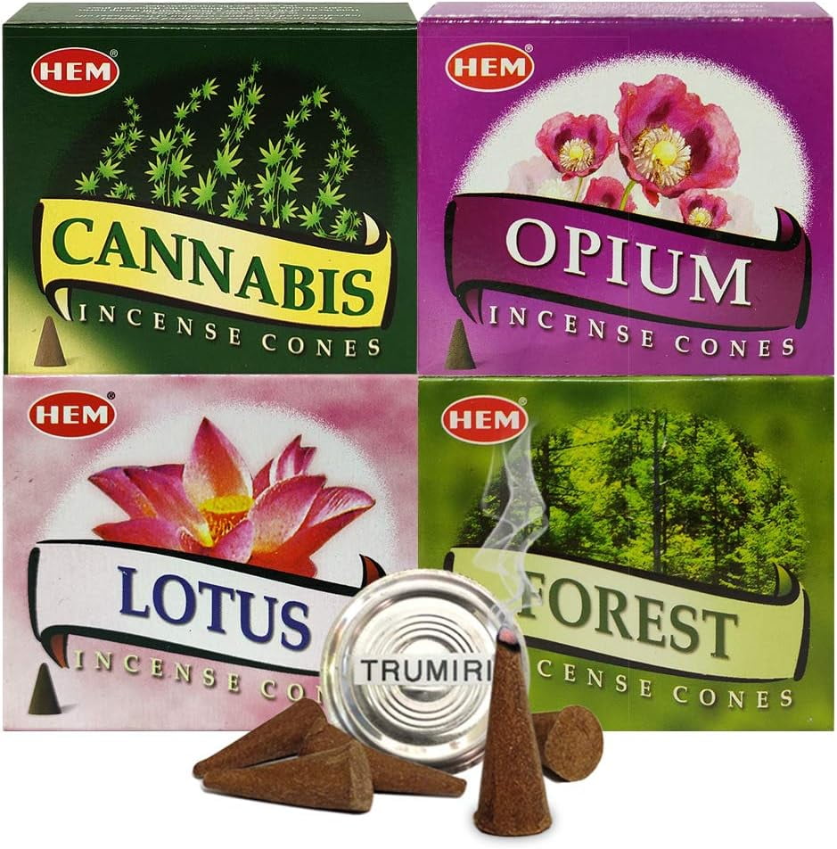 The perfume cone variety pack #4 and the perfume cone burner holder and ...