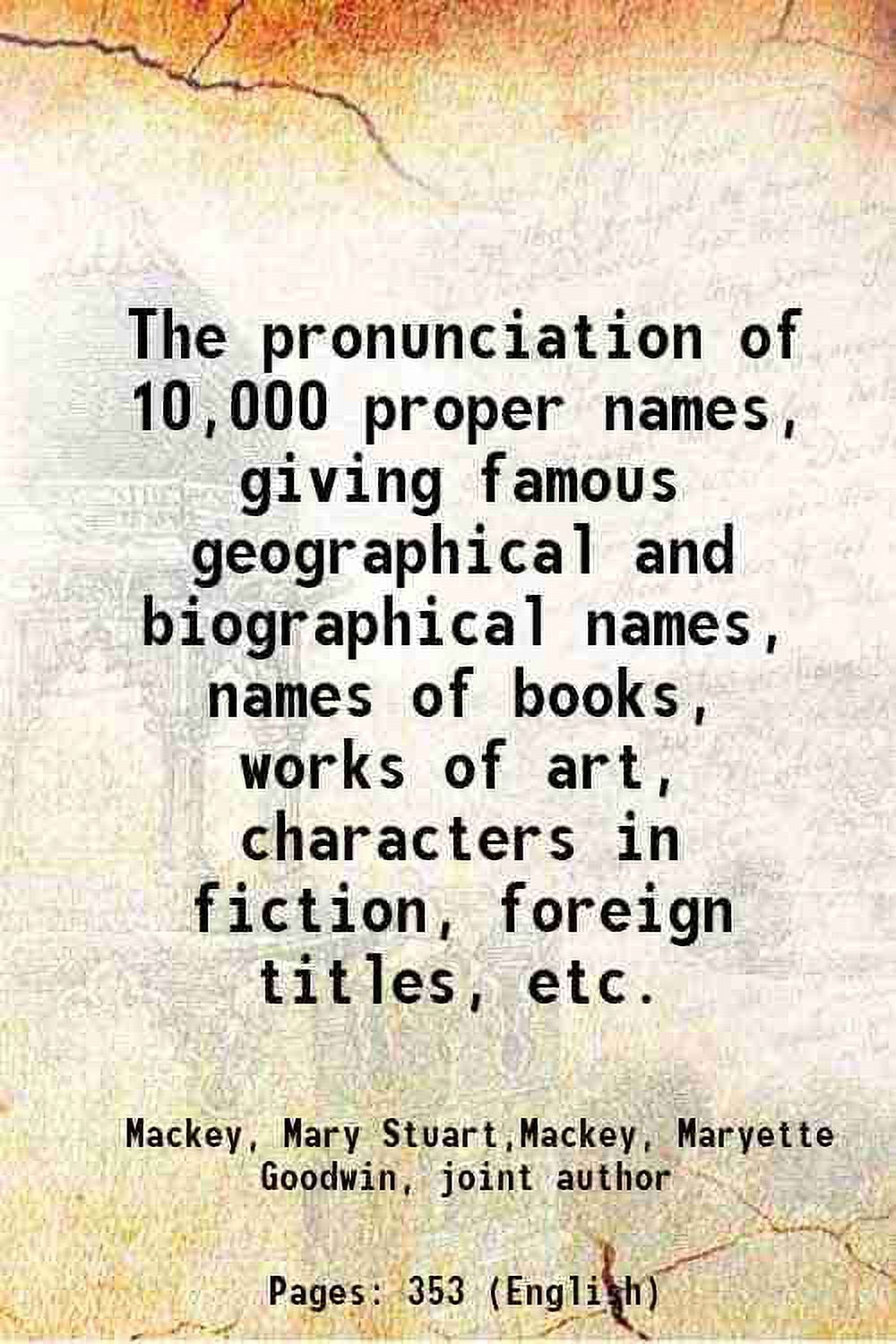 Geographic Pronunciation