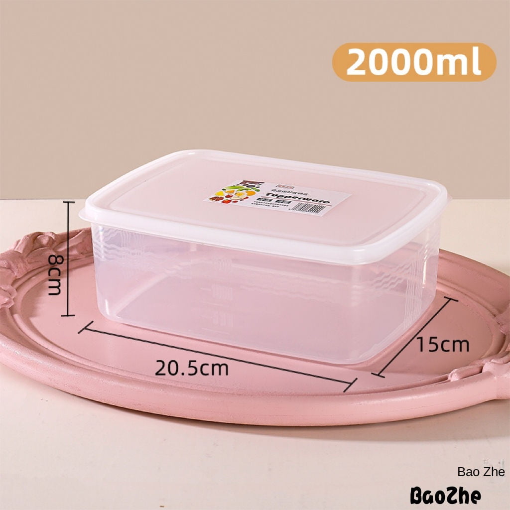 The refrigerator storage box with a lid a transparent plastic ...