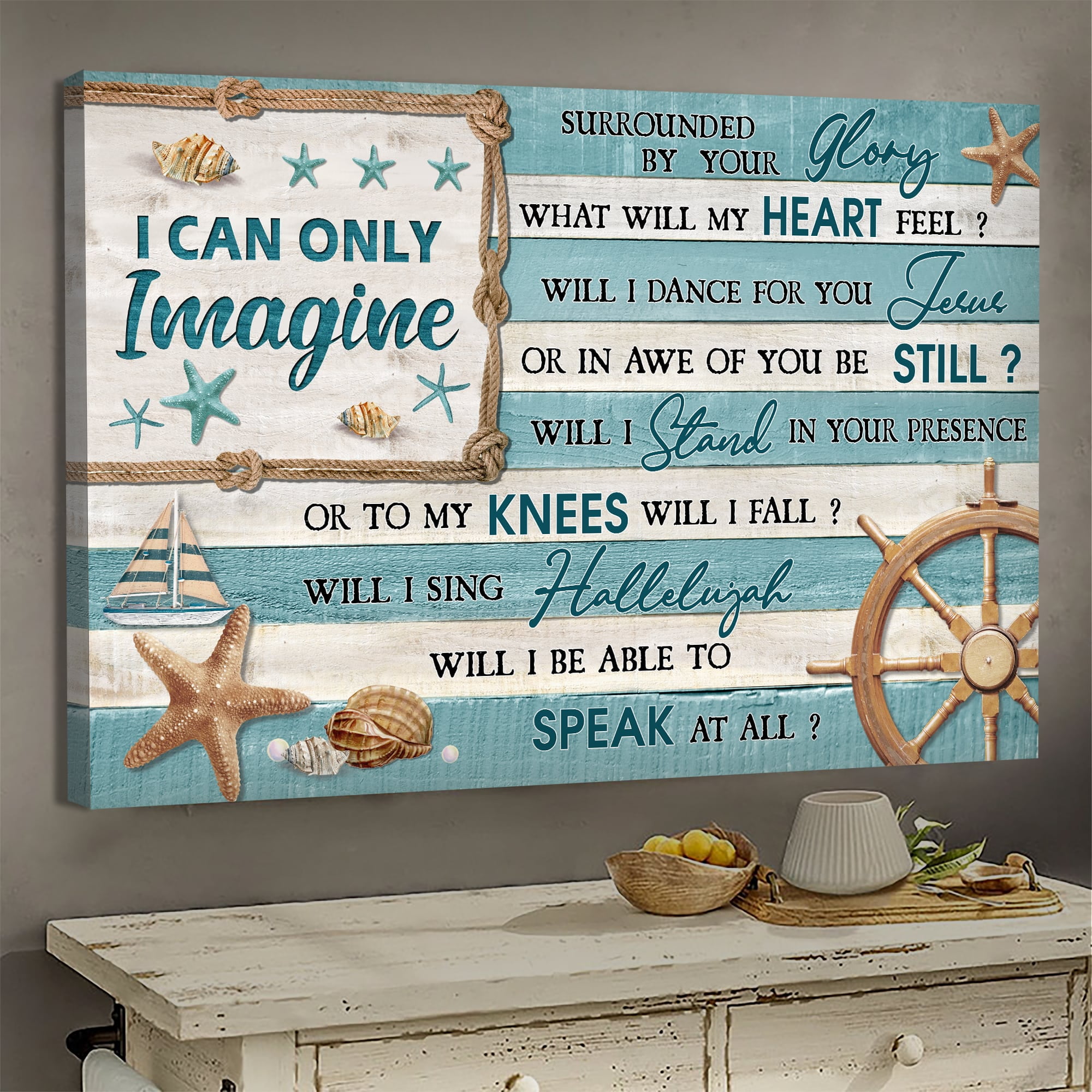The seashells, Ocean theme, I can only imagine - Jesus Landscape poster ...
