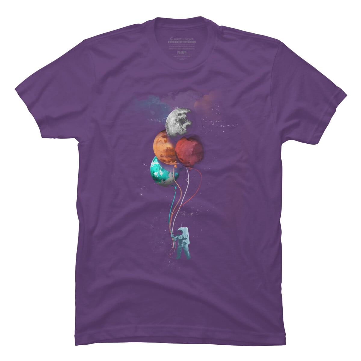 The spaceman's trip Mens Purple Graphic Tee - Design By Humans 2XL ...