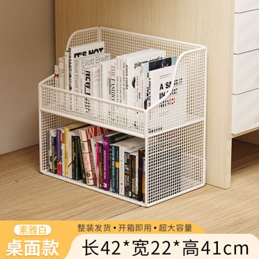 Desktop Bookshelf Wood Storage Rack Adjustable Display Table Shelf ...