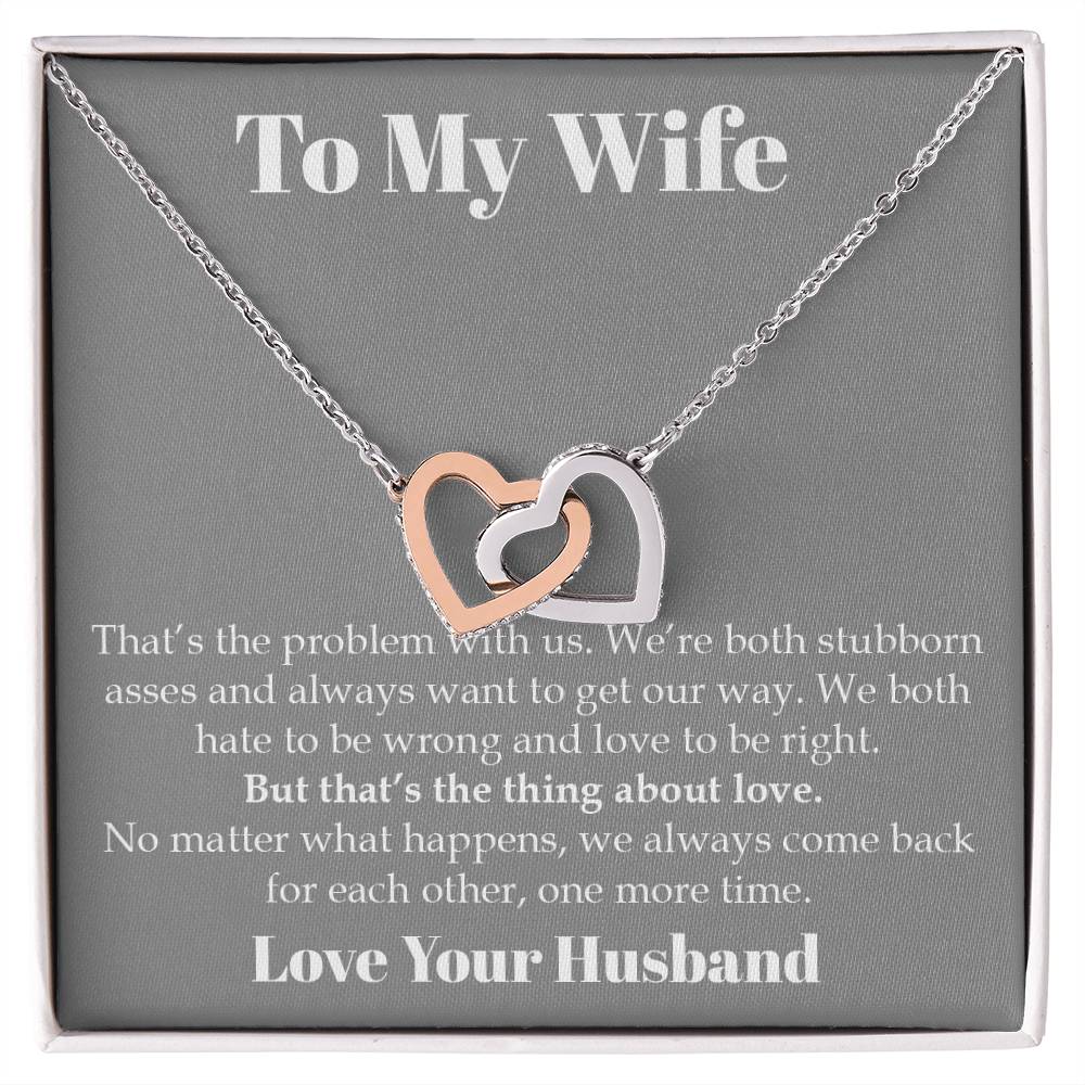 The thing about love, Interlocking Hearts Necklace, 14K White Gold or ...