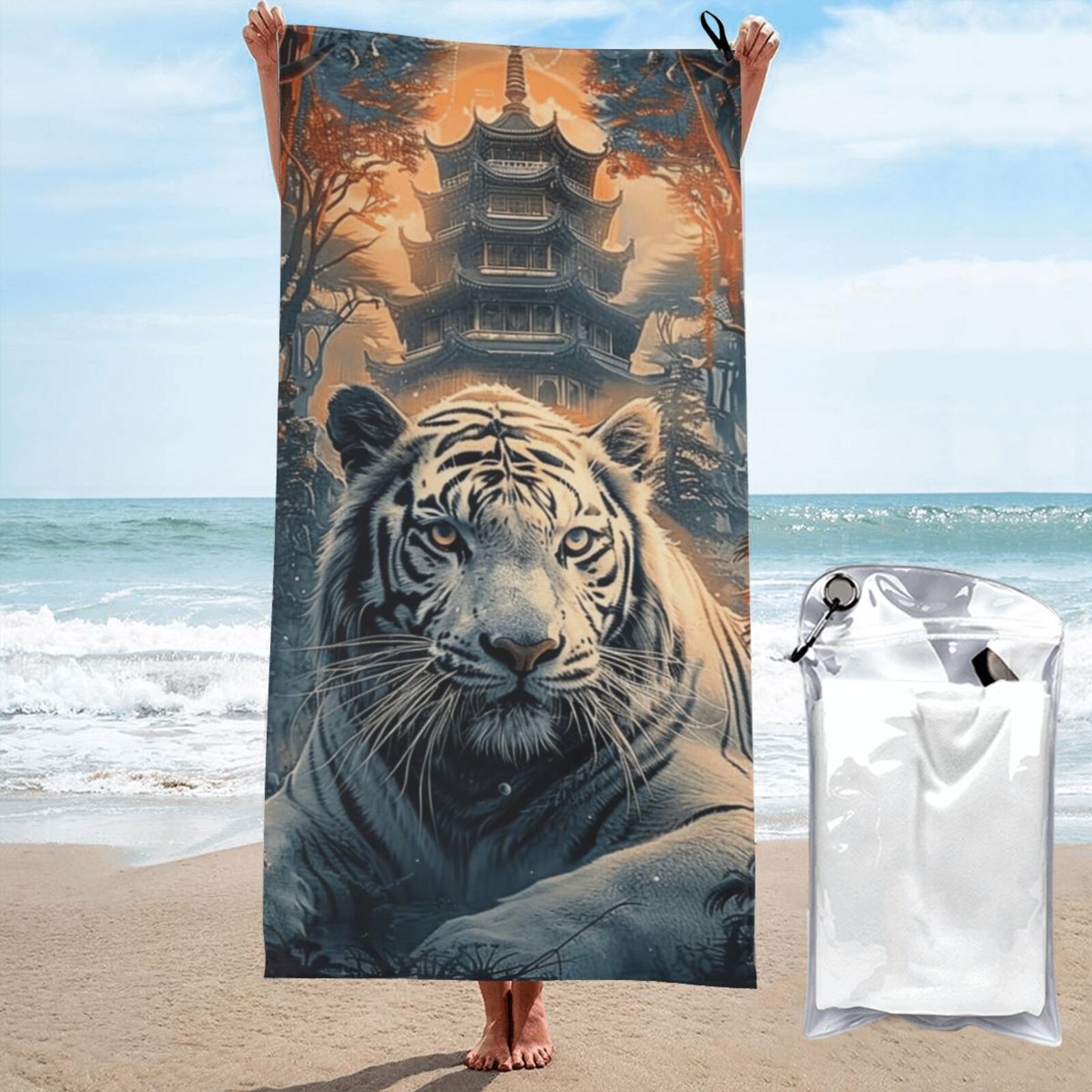 The tiger in the town tower Microfiber Quick Drying Towel - Essentials ...