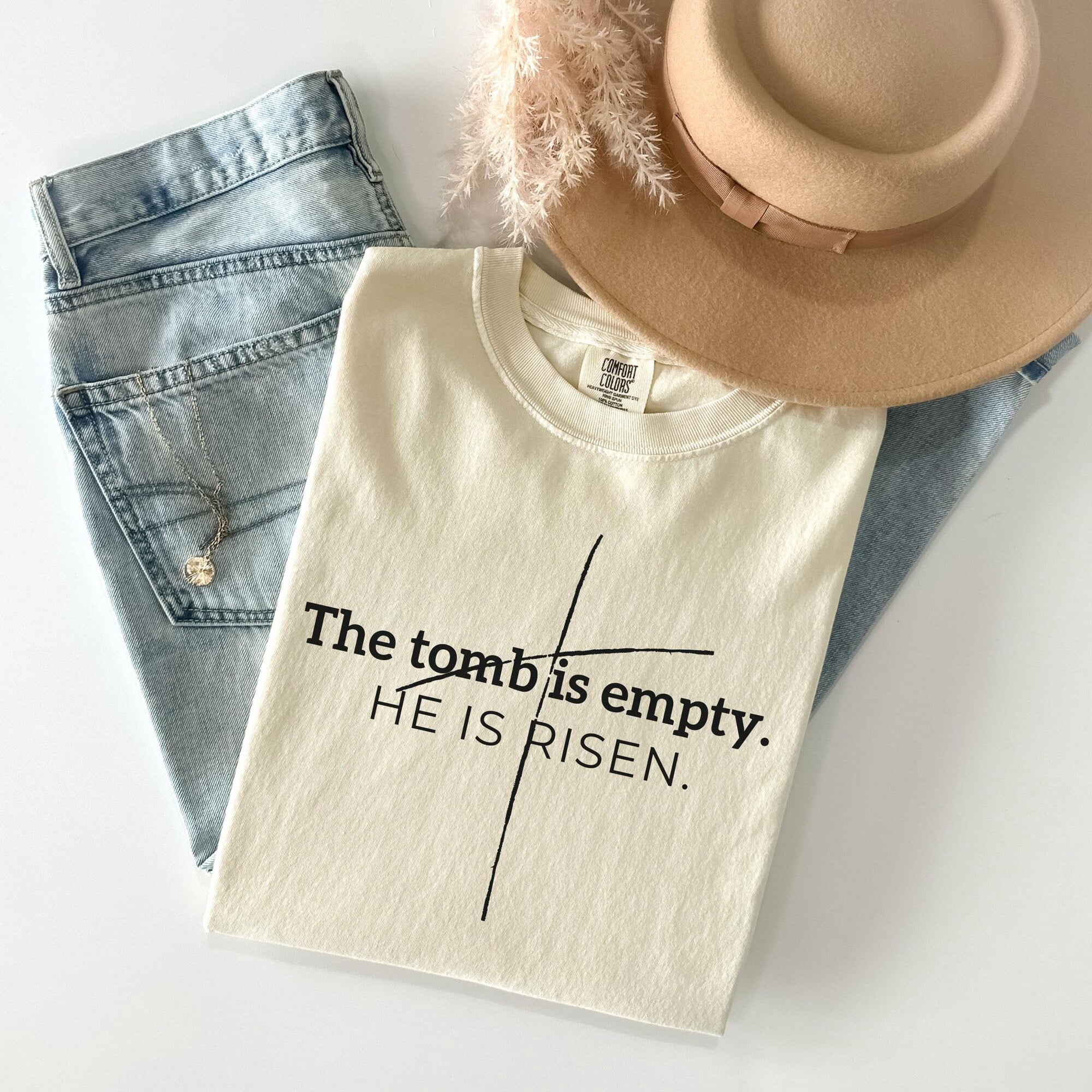 The tomb is empty Shirt He Is Risen Jesus Resurrection Tee Bible Verse ...