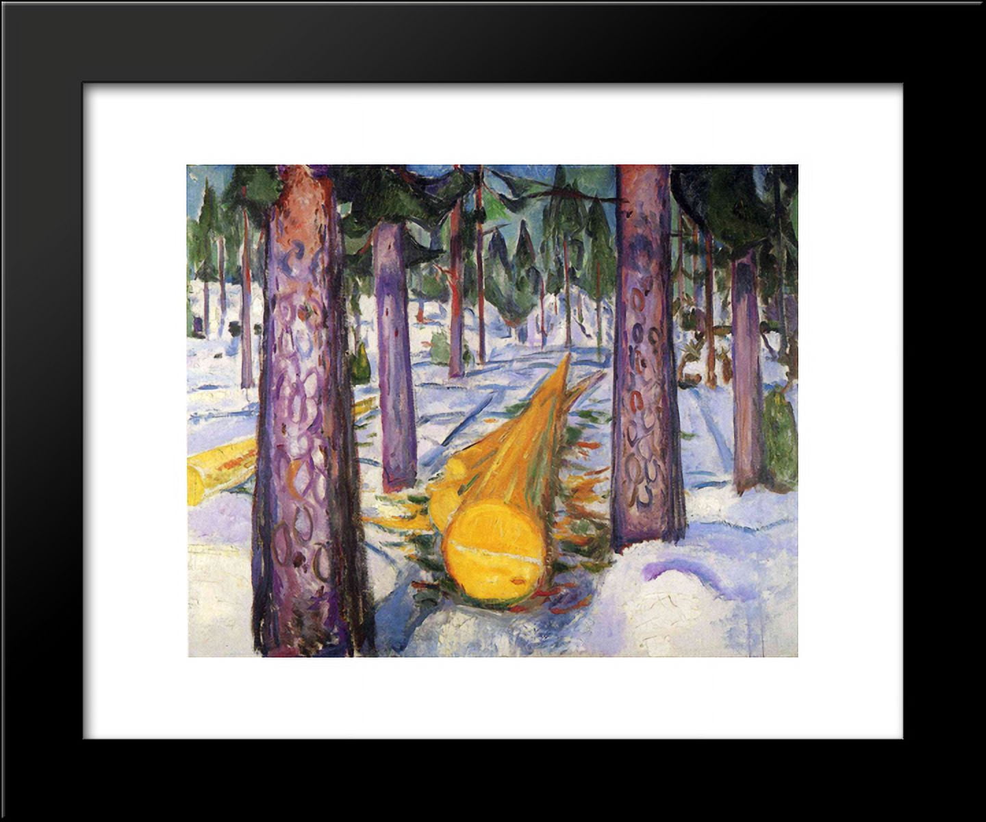 The yellow log 20x24 Framed Art Print by Munch, Edvard - Walmart.com