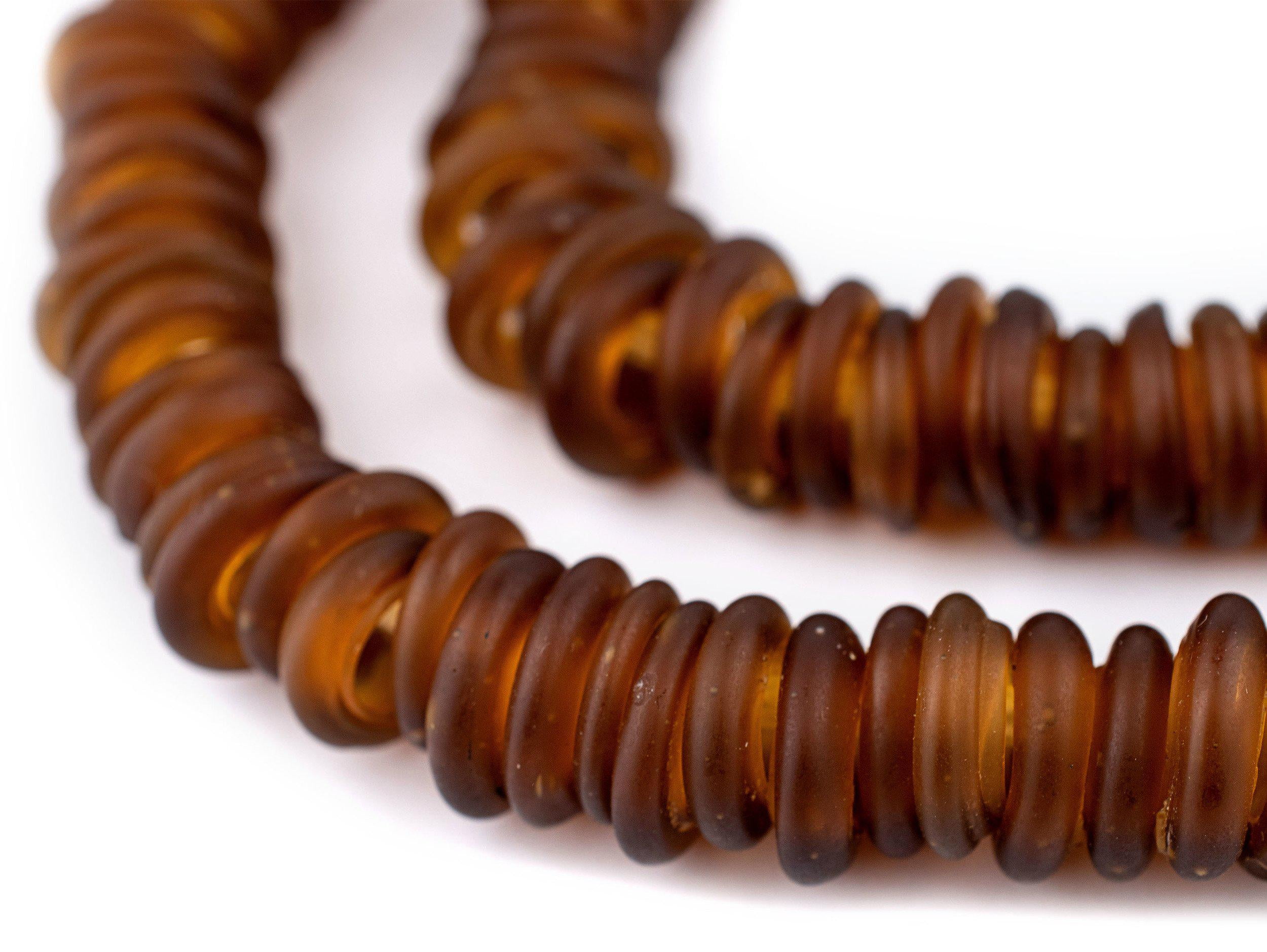 The Bead Chest Amber Annular Wound Dogon Beads 14mm West Africa African ...