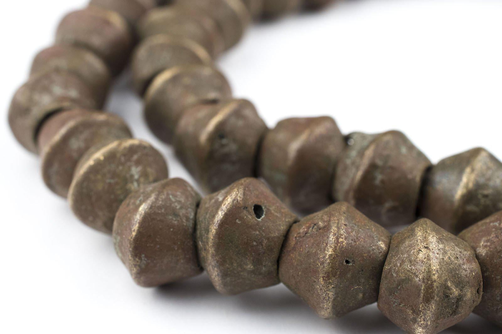 The Bead Chest Antique Cameroon Brass Bicone Beads 14mm African ...