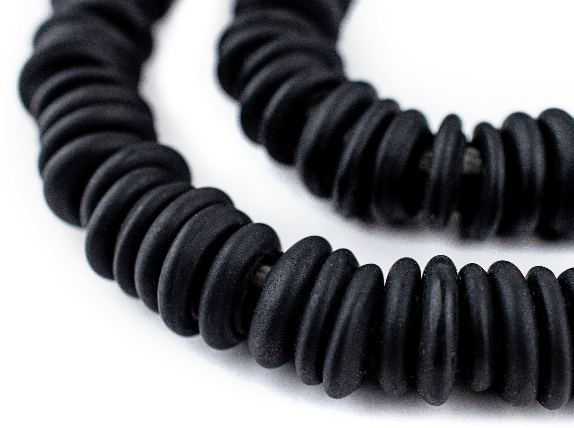 The Bead Chest Black Annular Wound Dogon Beads (14mm) - Walmart.com