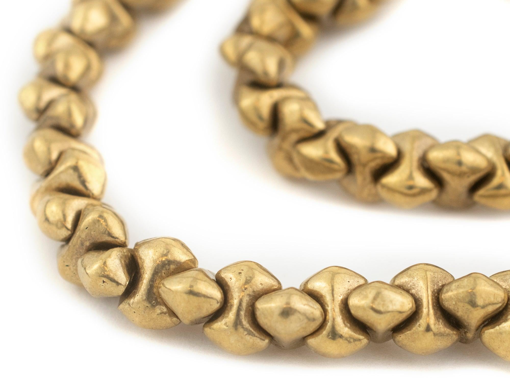 The Bead Chest Brass Interlocking Anvil Beads 8mm, Full Strand of ...