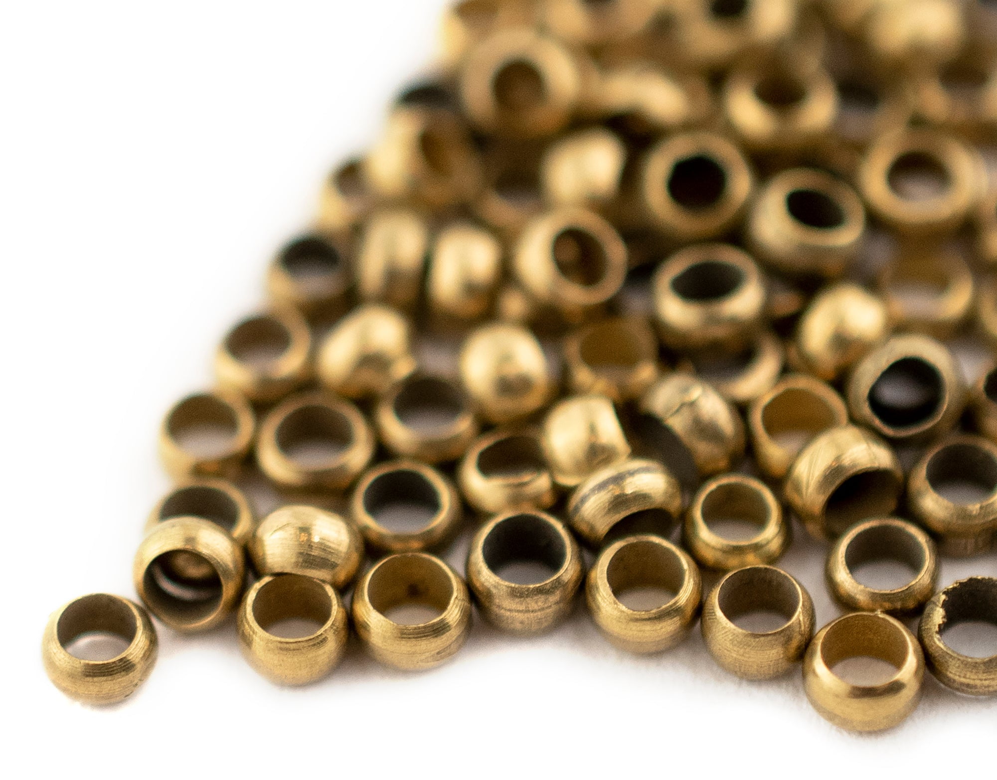 The Bead Chest Brass Round Crimp Beads (2.5mm, Set of 100) - Walmart.com