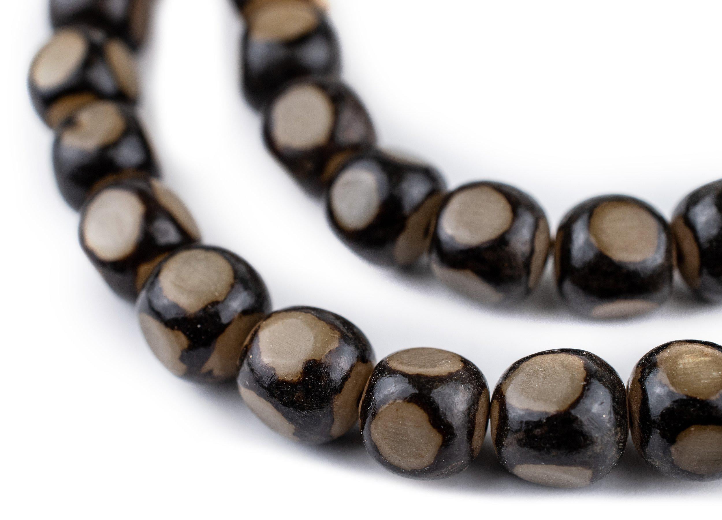 The Bead Chest Carved Cube Natural Seed Beads 12mm Multicolor Wood 26 ...