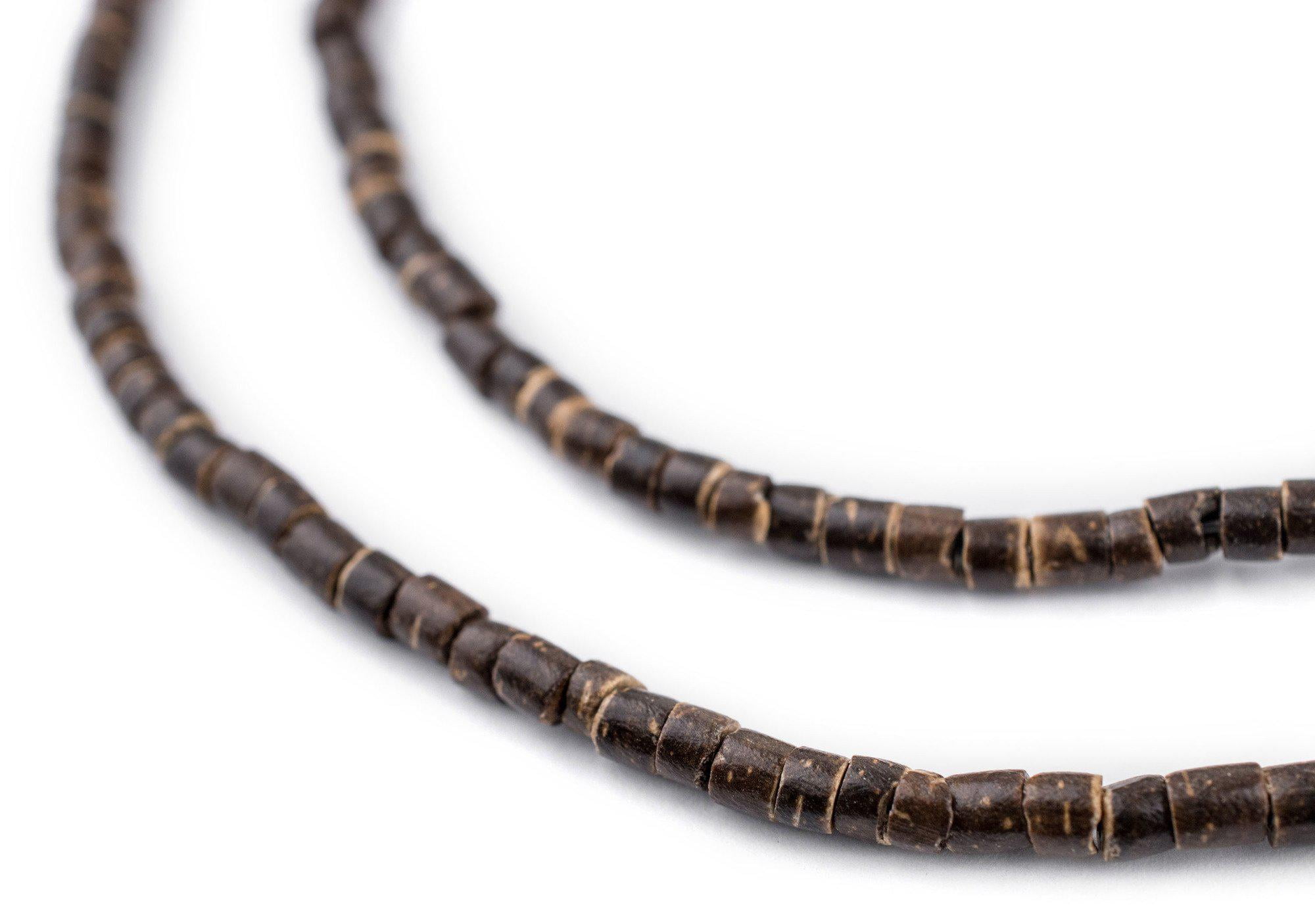 The Bead Chest Chocolate Heishi Coconut Shell Beads 3-4mm Brown Wood 22 ...
