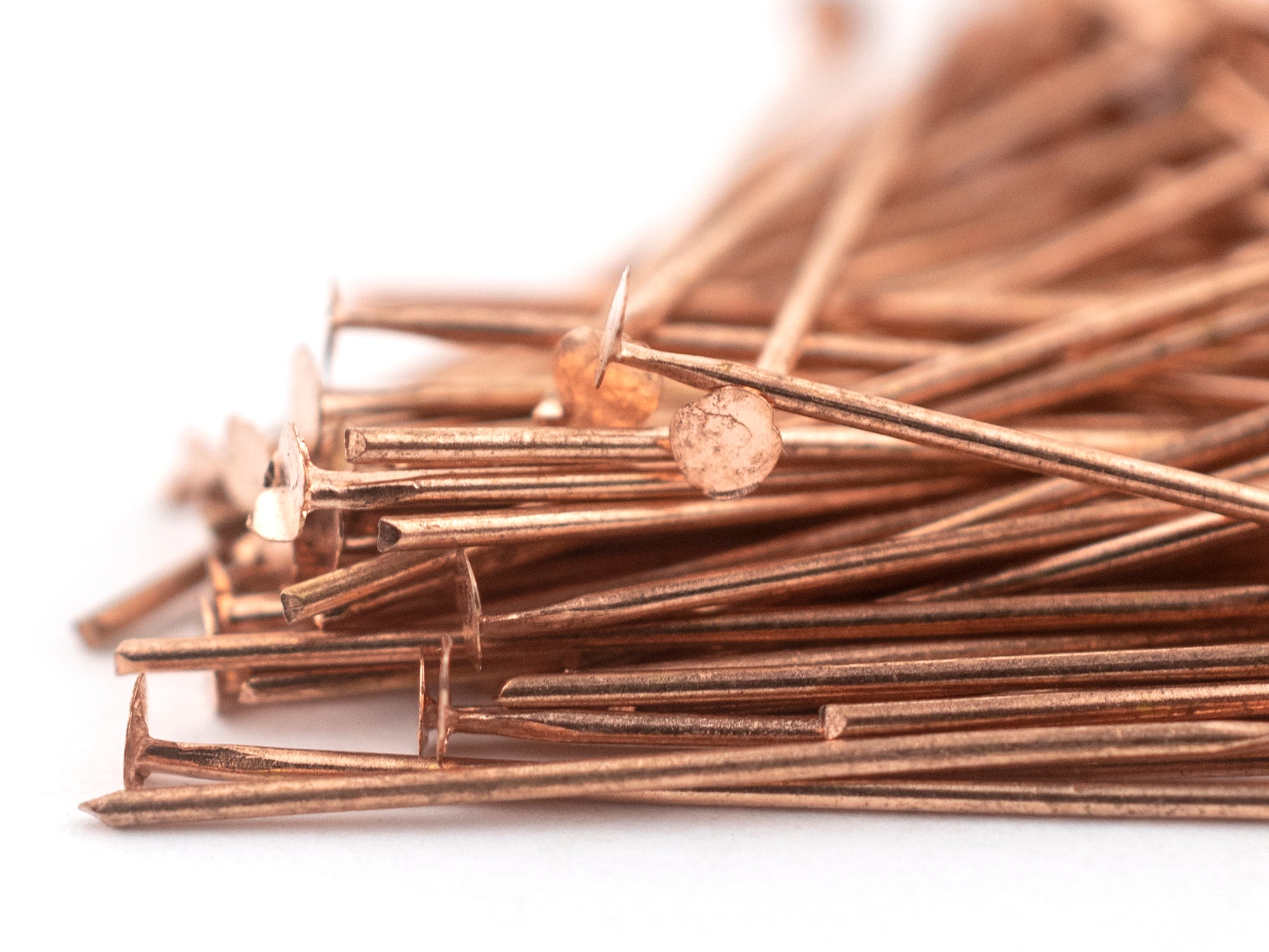 The Bead Chest Copper 21 Gauge 1 Inch Head Pins (Approx 100 pieces ...