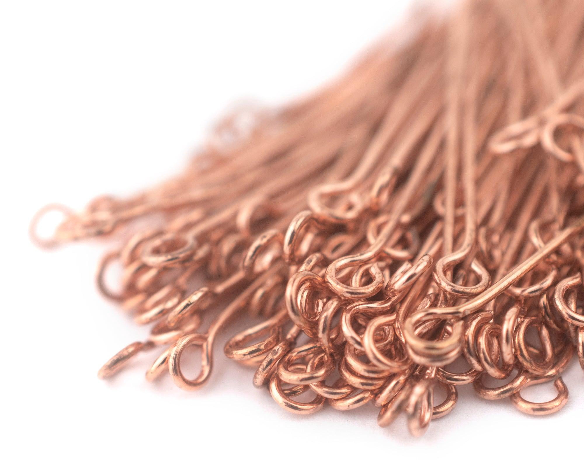 The Bead Chest Copper 21 Gauge 2 Inch Eye Pins (Approx 100 pieces ...