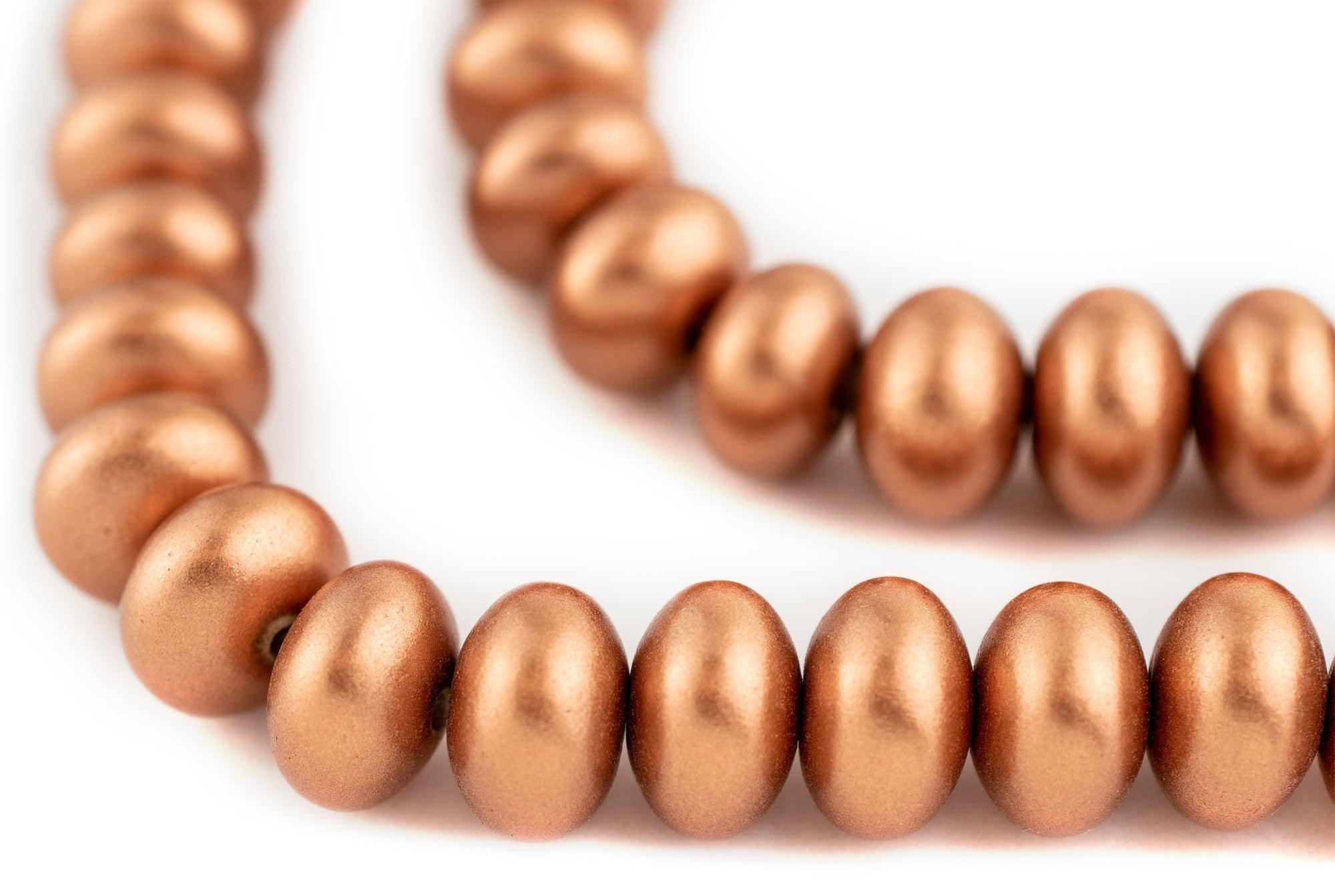 The Bead Chest Copper Abacus Natural Wood Beads (10x15mm): Organic Eco ...