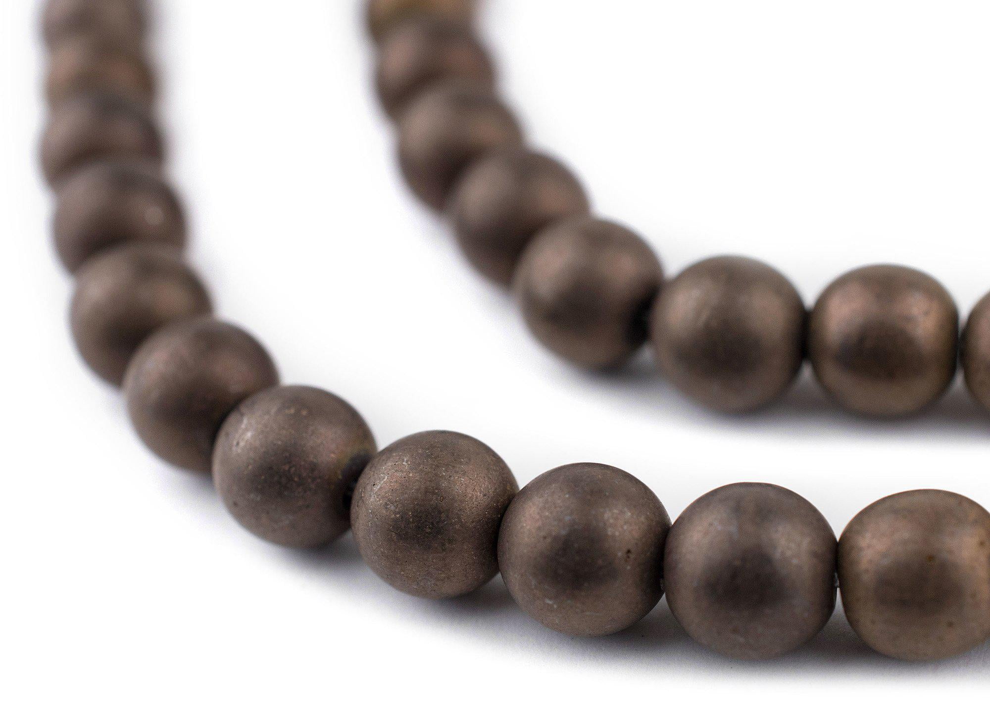 TheBeadChest Copper Round Hematite Beads (8mm): Organic Gemstone Round ...