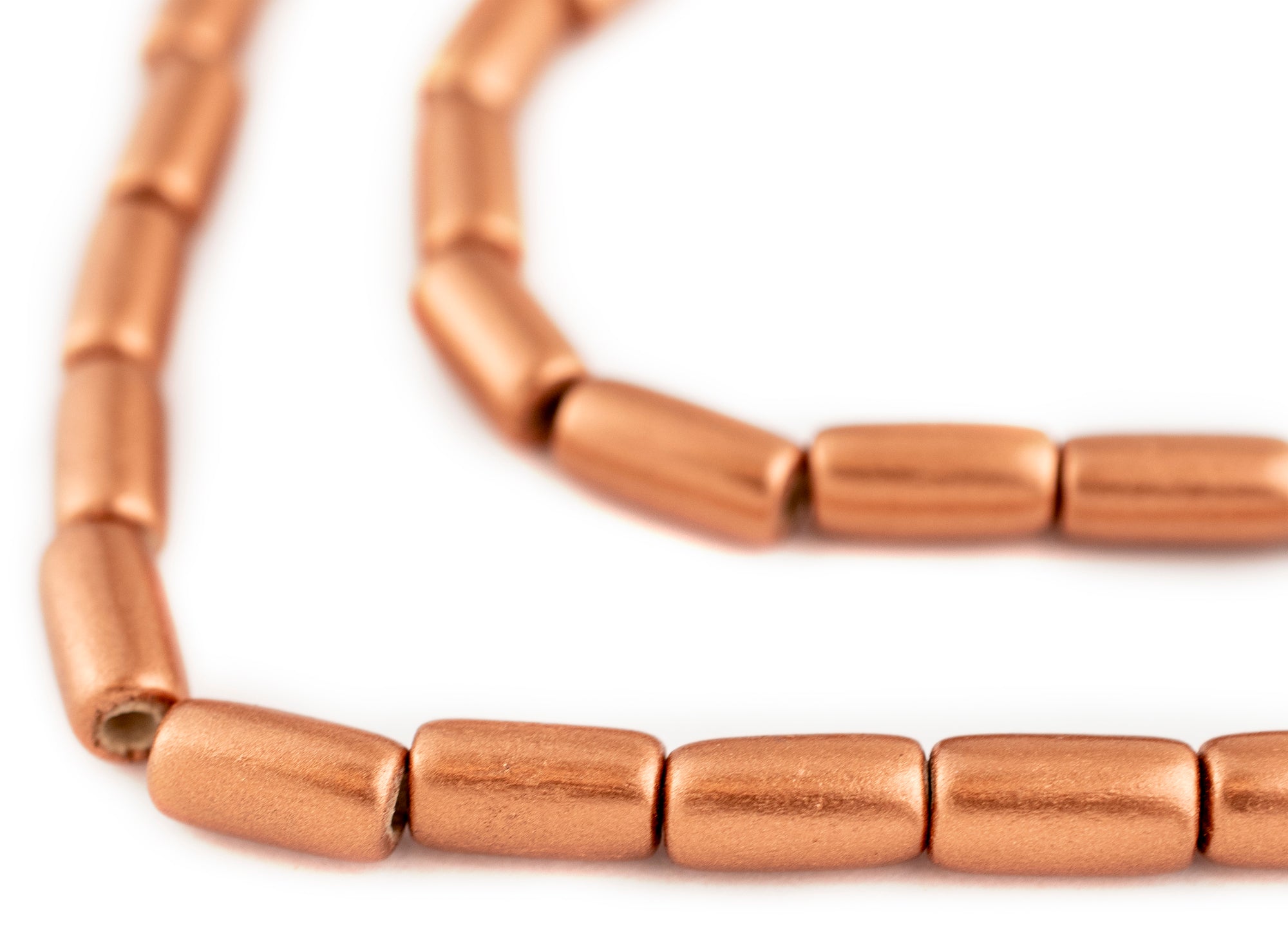 The Bead Chest Coppper Tube Natural Wood Beads (15x8mm): Organic Eco ...