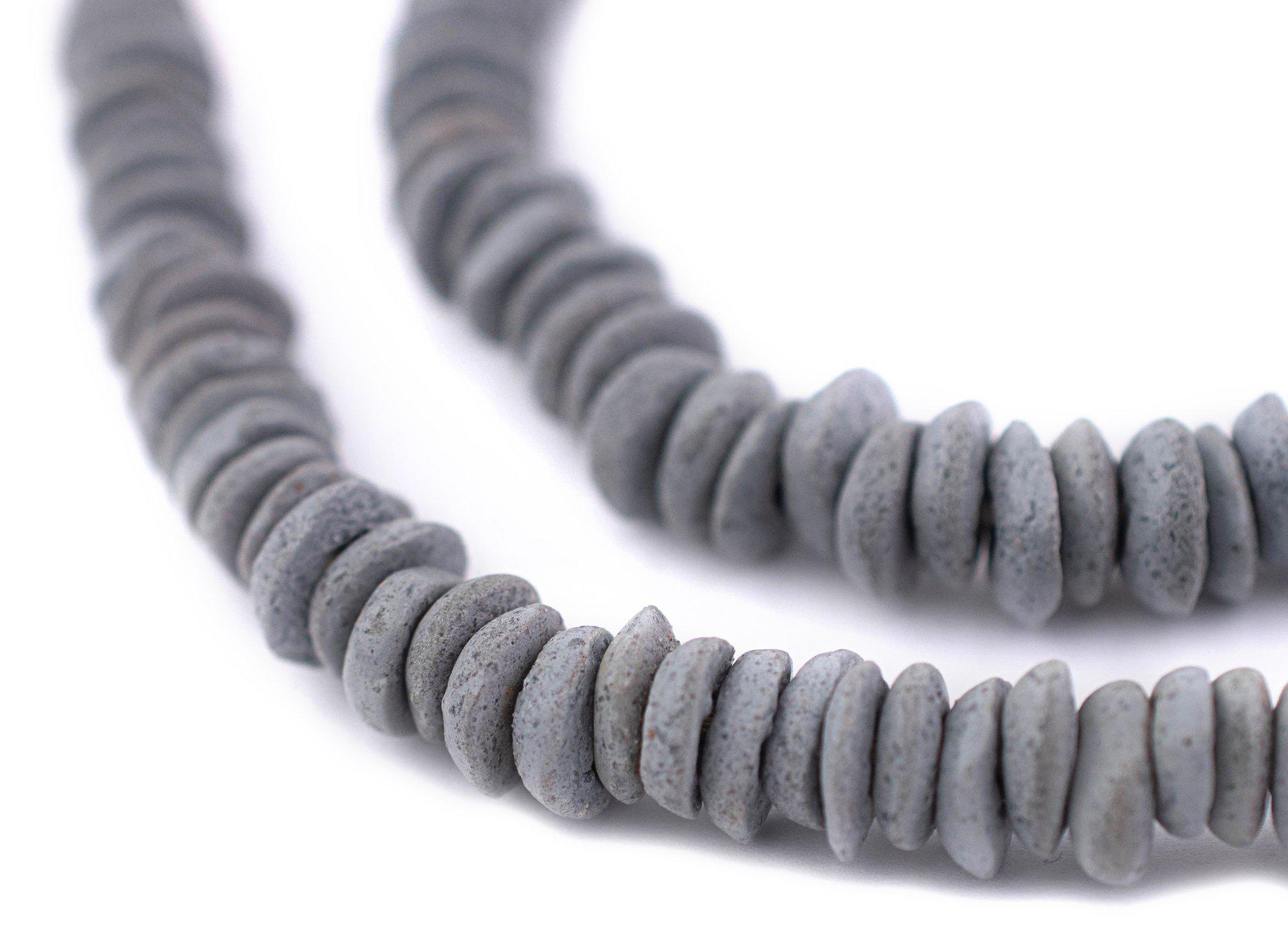 The Bead Chest Dark Grey Ashanti Glass Saucer Beads (10mm) - Walmart.com