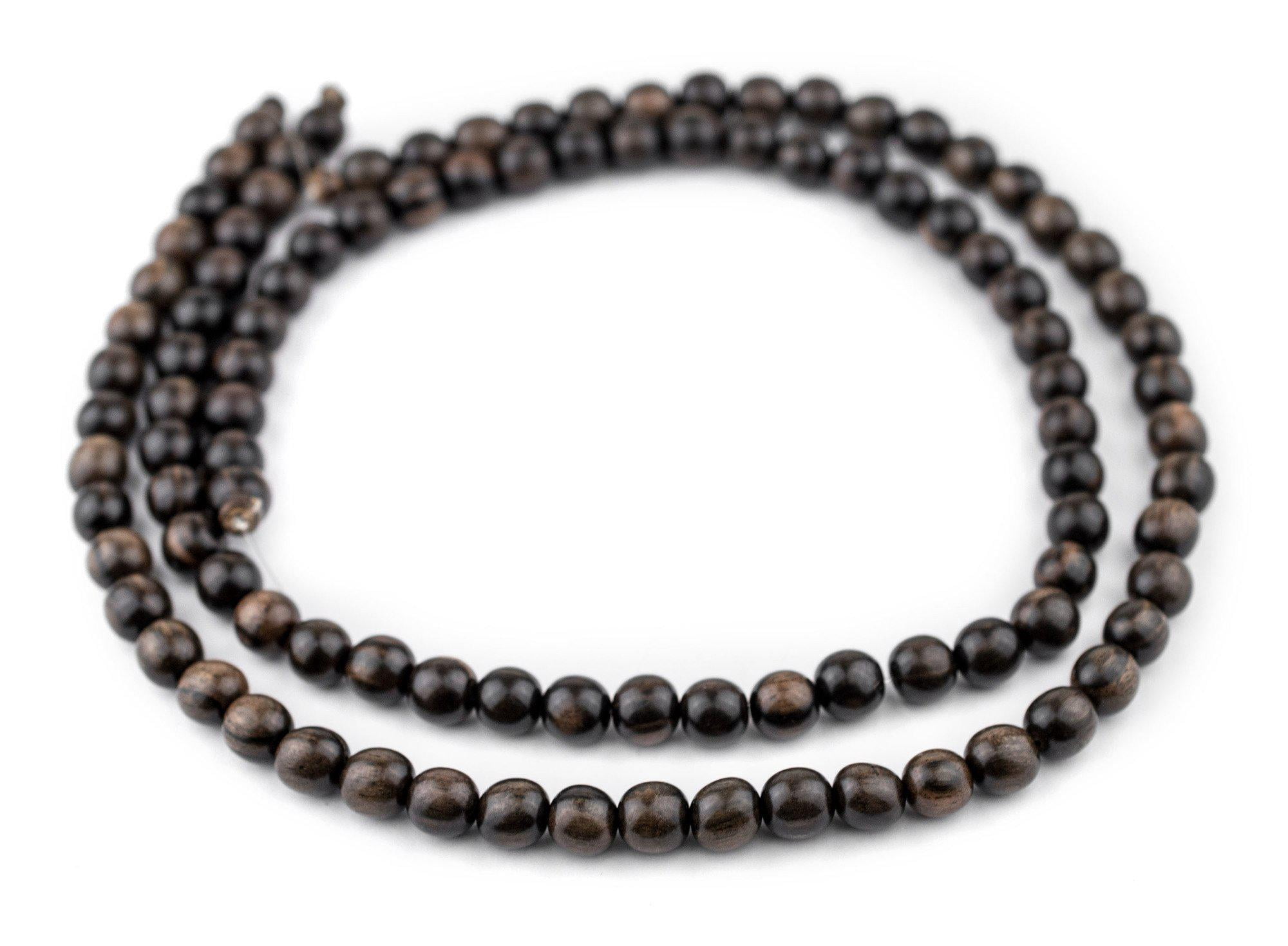 The Bead Chest Dark Round Natural Ebony Beads (8mm) - Walmart.com