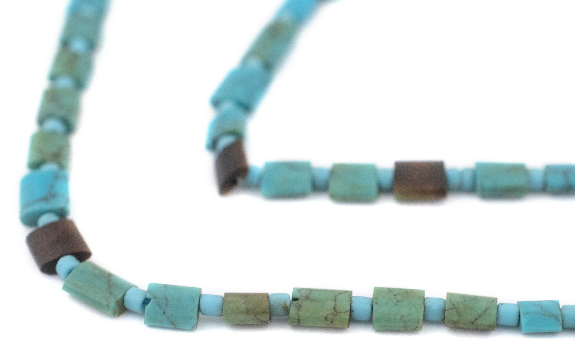 TheBeadChest Flat Turquoise-Style Afghan Stone Beads 5x3mm Afghanistan ...