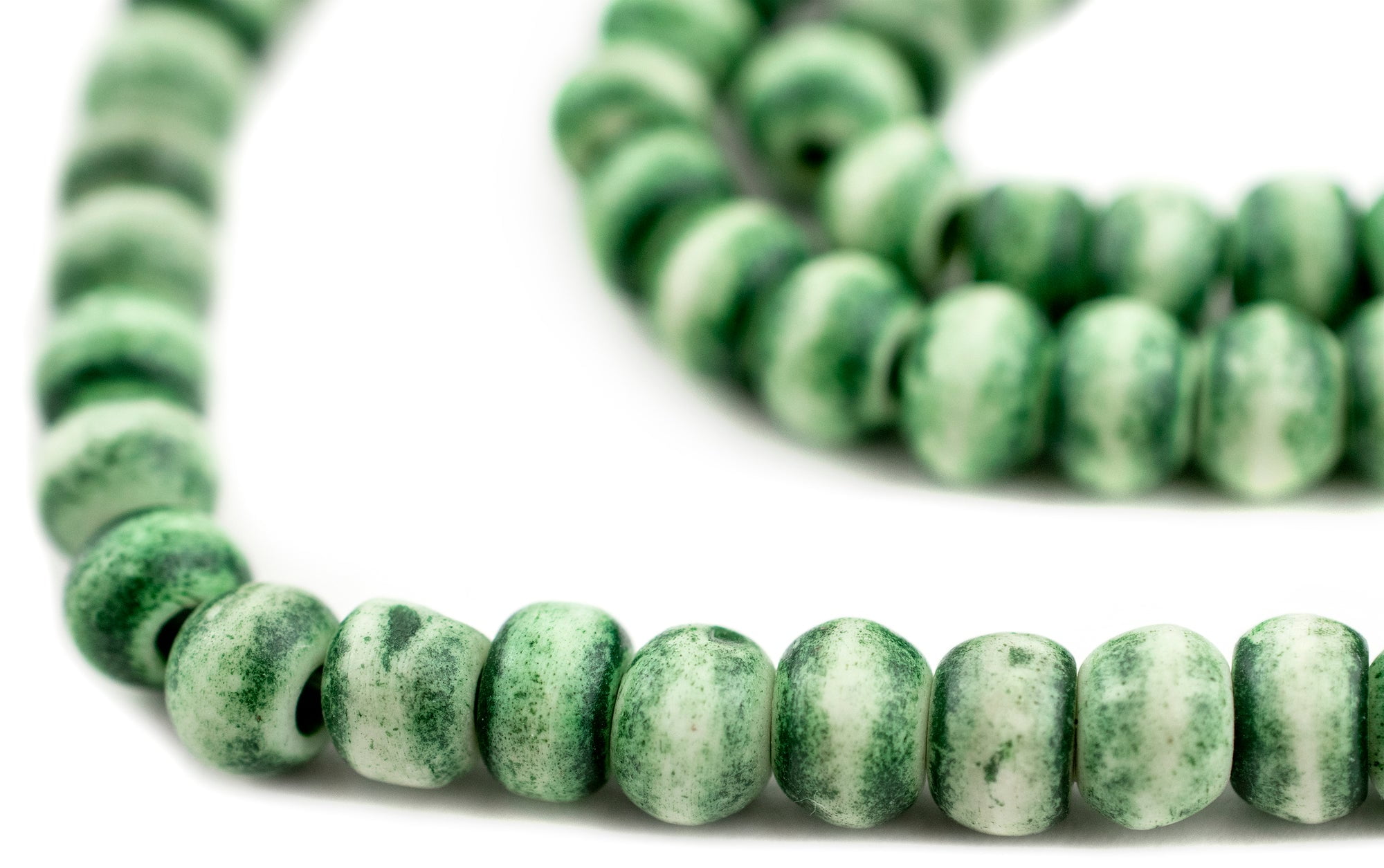 The Bead Chest Forest Green Rustic Bone Mala Beads (8mm) - Walmart.com