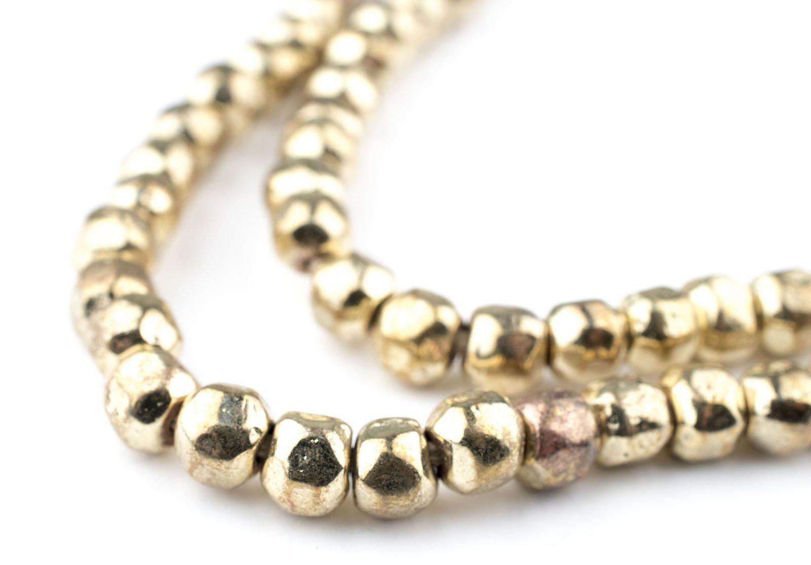 The Bead Chest Gold Rounded Nugget Beads 6mm, Full Strand of Quality ...