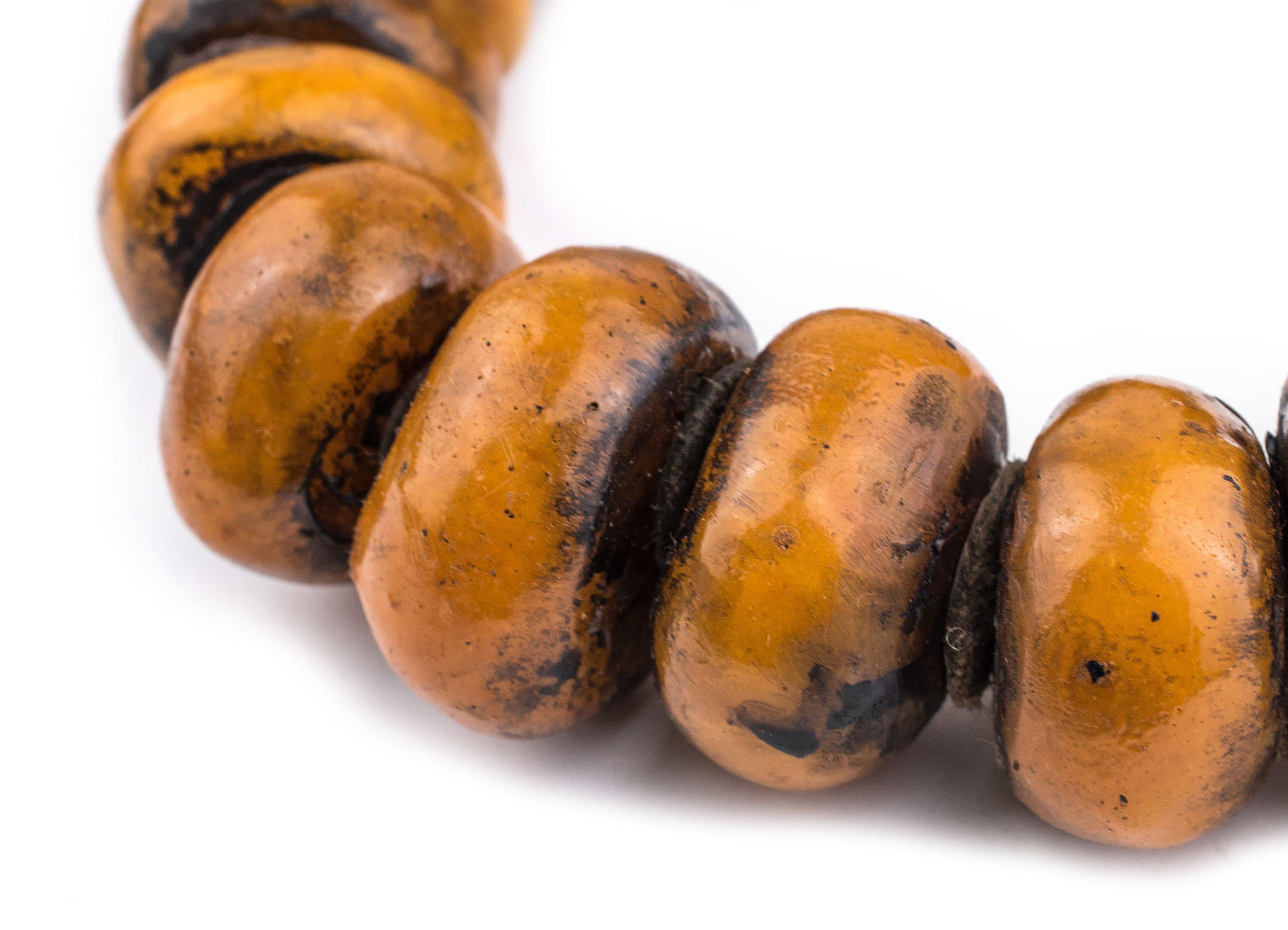 The Bead Chest Honey Moroccan Resin Beads Extra Large 37mm Morocco ...