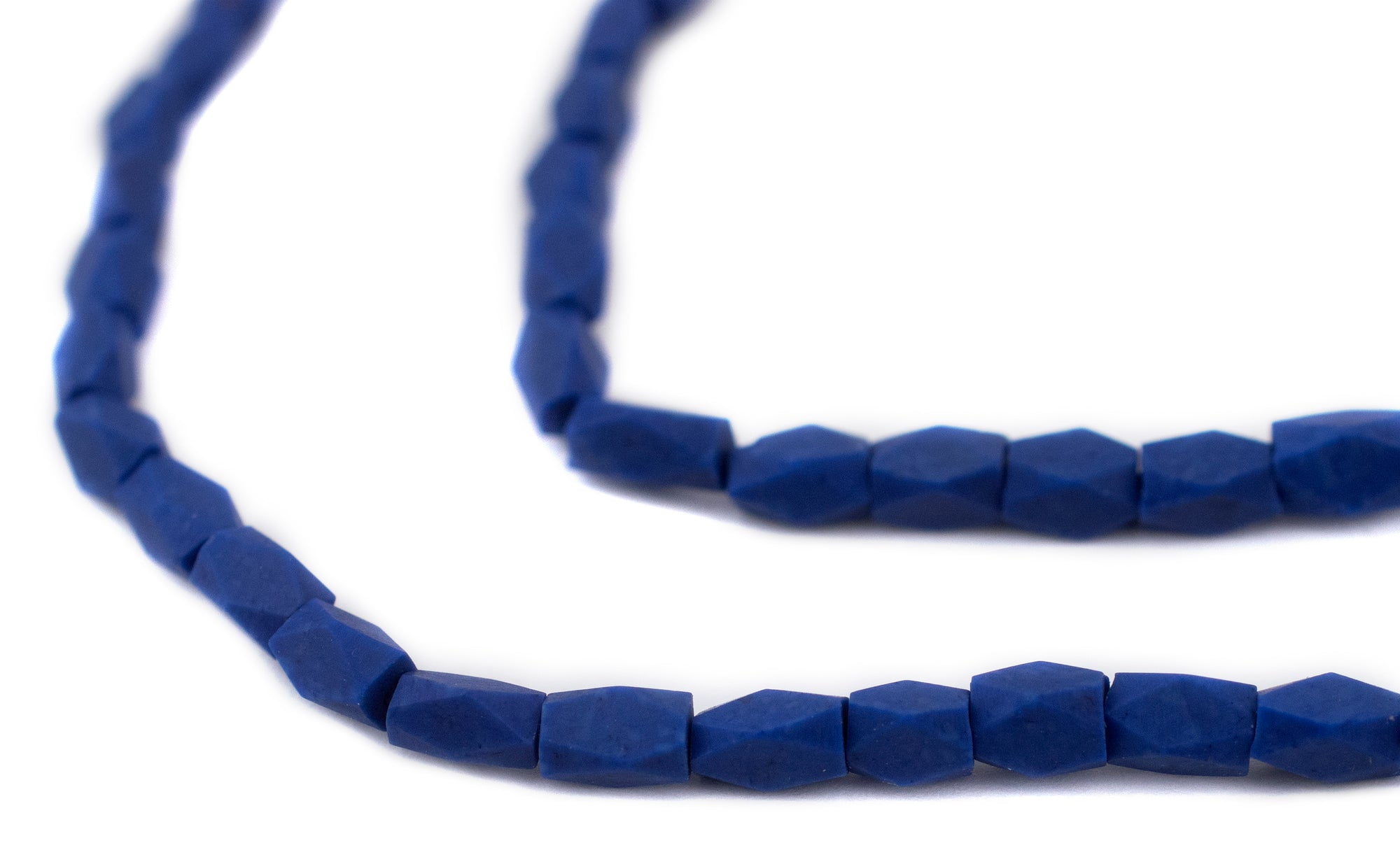 TheBeadChest Lapis-Style Faceted Rectangle Afghan Stone Beads 4mm ...