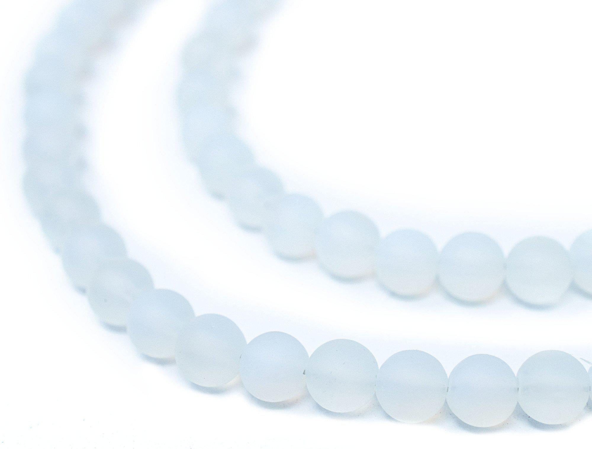 The Bead Chest Matte Round Moonstone Opalite Beads (8mm): Organic ...