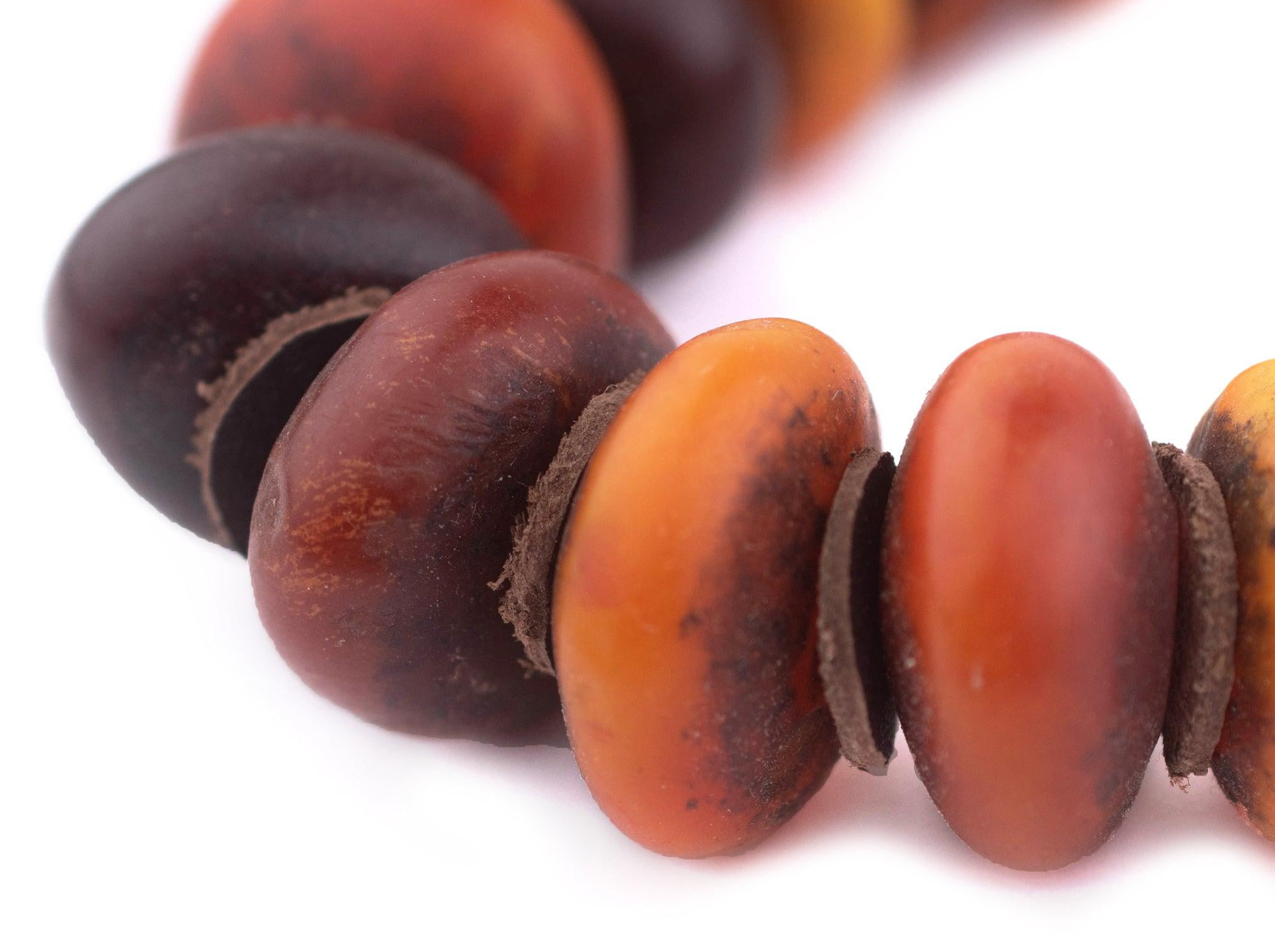 The Bead Chest Medley of Moroccan Amber Resin Beads Graduated 26mm ...