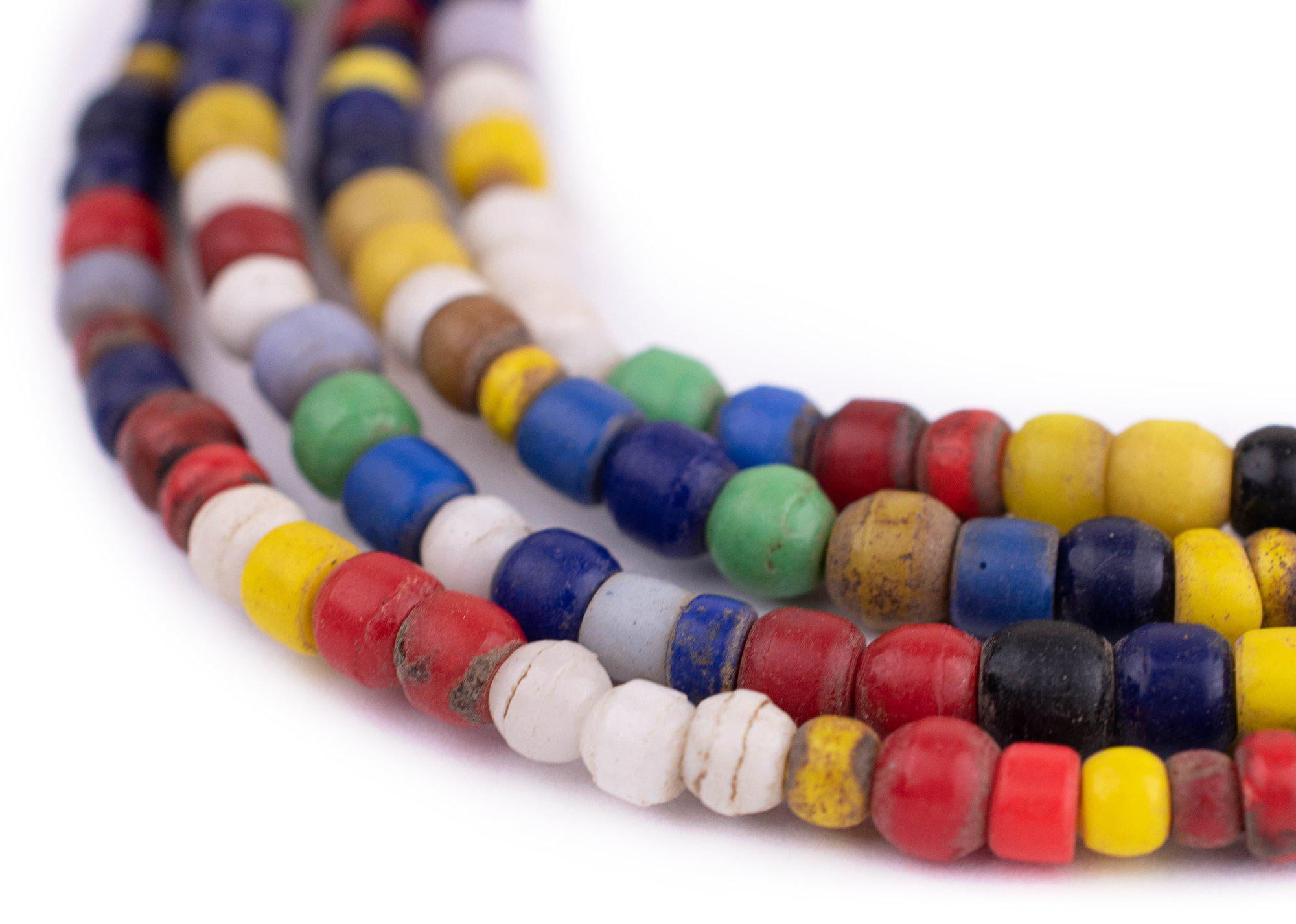 The Bead Chest Mixed Kenya Turkana and Olombo Beads 5mm African White ...