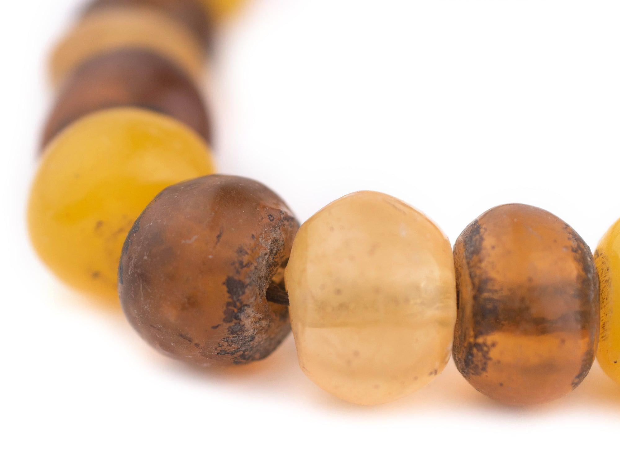 The Bead Chest Moroccan Translucent Amber Resin Beads Petite 21mm ...