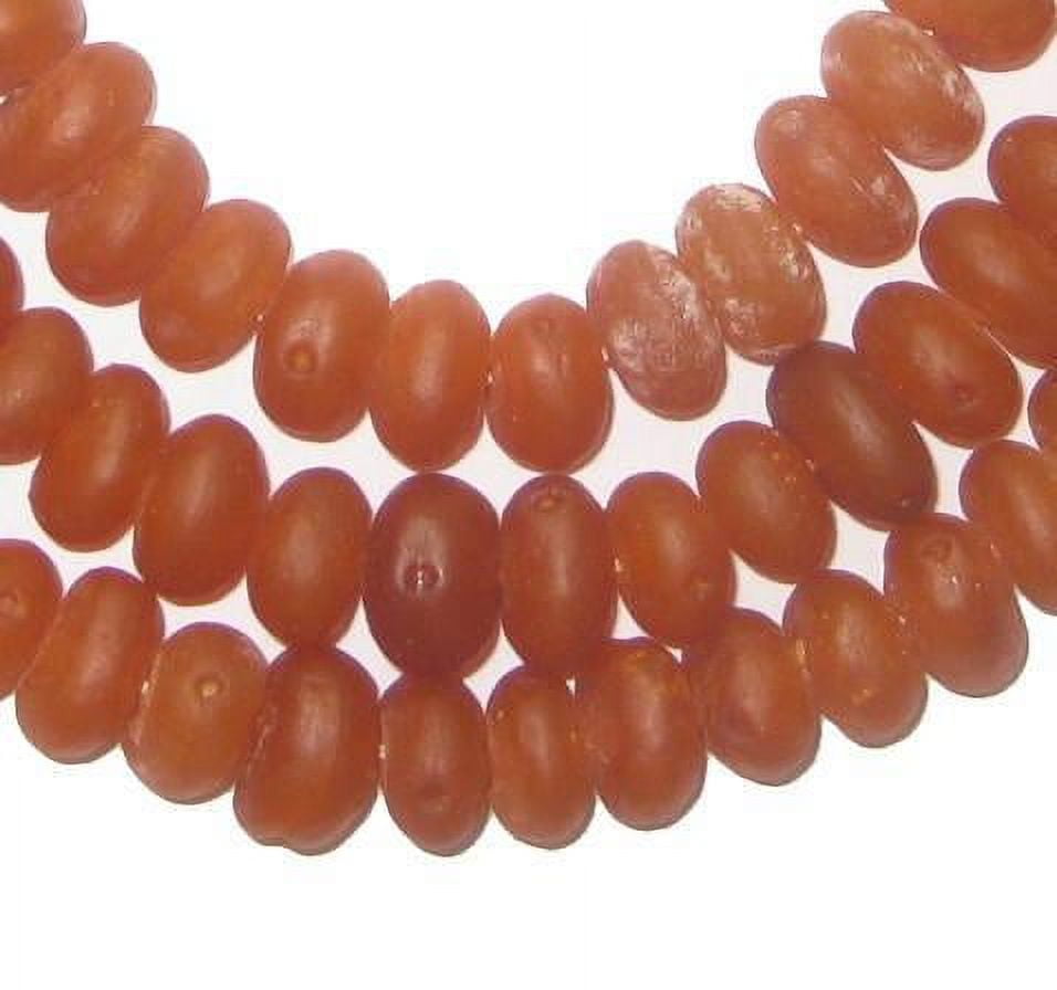 The Bead Chest River Amber Natural Seed Beads from Kenya Rondelle 10mm ...