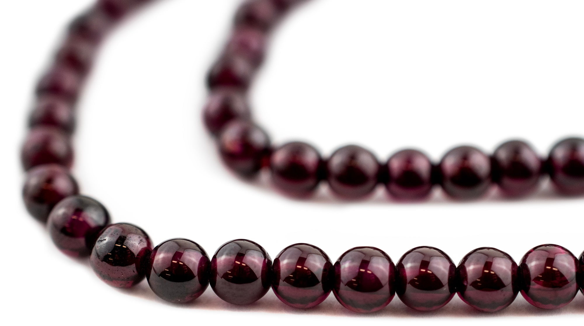 The Bead Chest Round Garnet Beads (6mm): Organic Gemstone Round ...