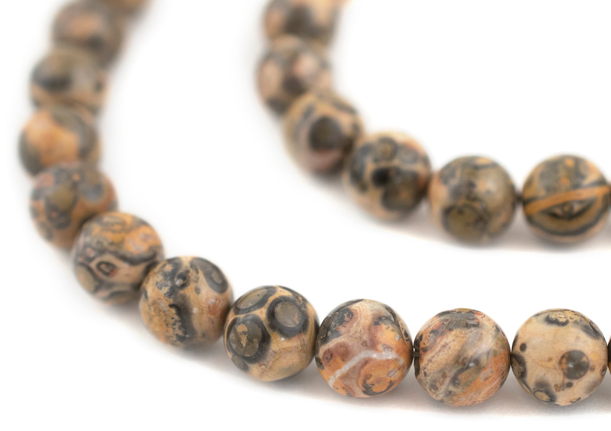 The Bead Chest Round Leopard Jasper Beads (10mm) - Walmart.com