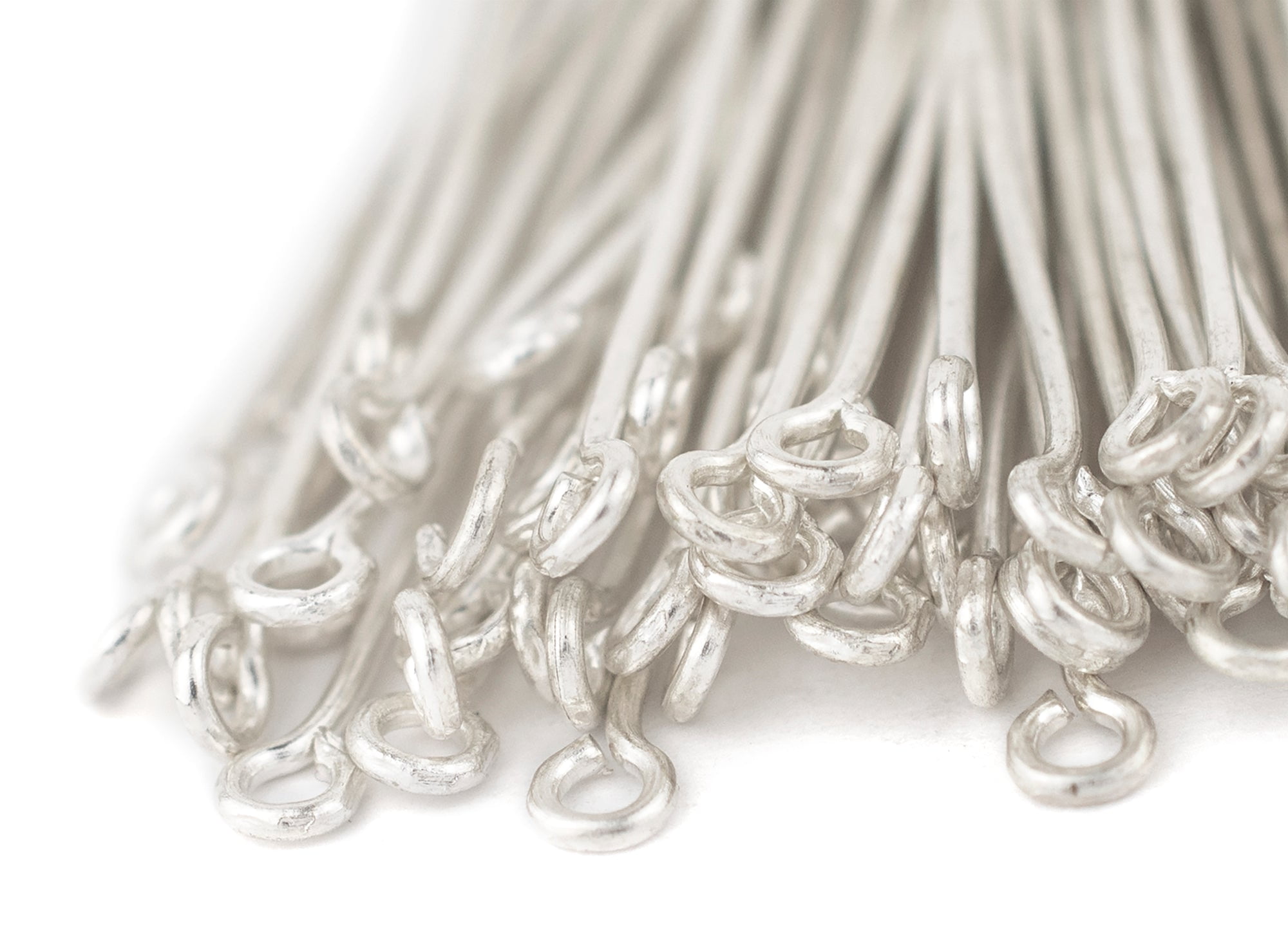 The Bead Chest Silver 21 Gauge 2 Inch Eye Pins (Approx 100 pieces ...