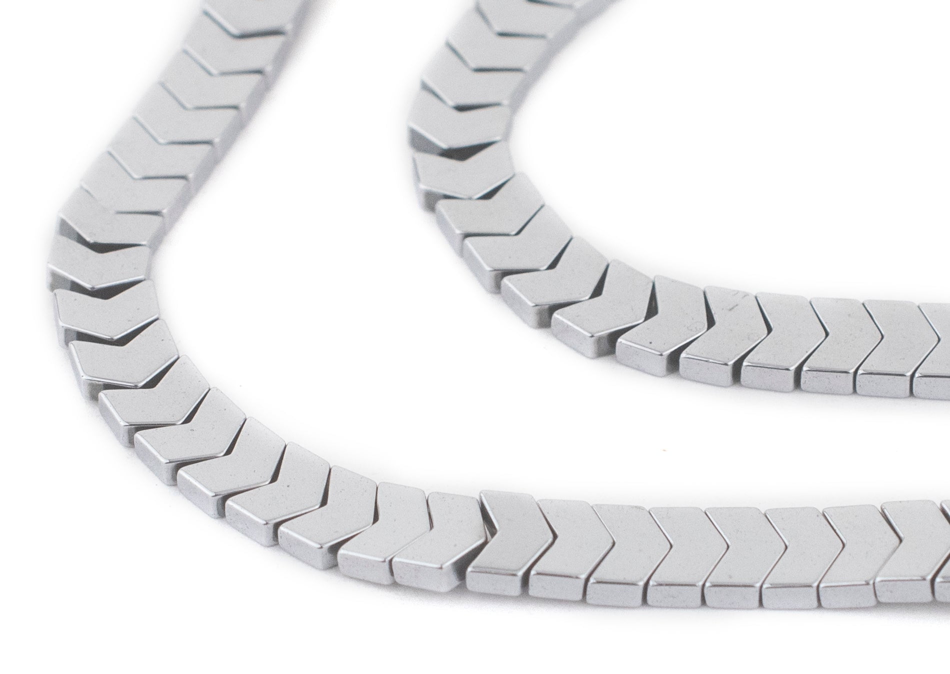 The Bead Chest Silver Flat Interlocking Snake Beads (6mm) - Walmart.com