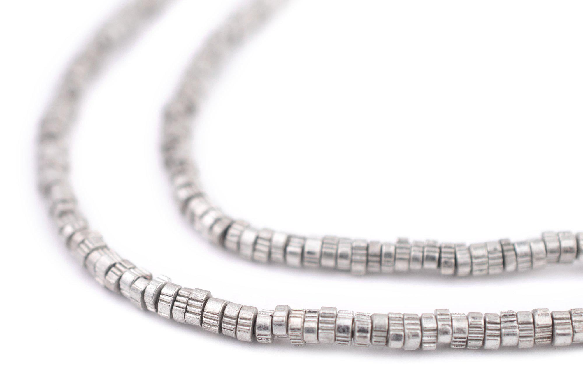 The Bead Chest Silver Triangular Gear Heishi Beads (3mm) - Walmart.com