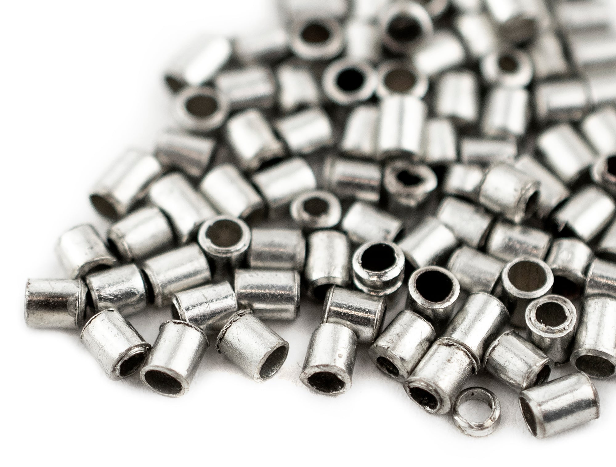 The Bead Chest Silver Tube Crimp Beads (2mm, Set of 100) - Walmart.com