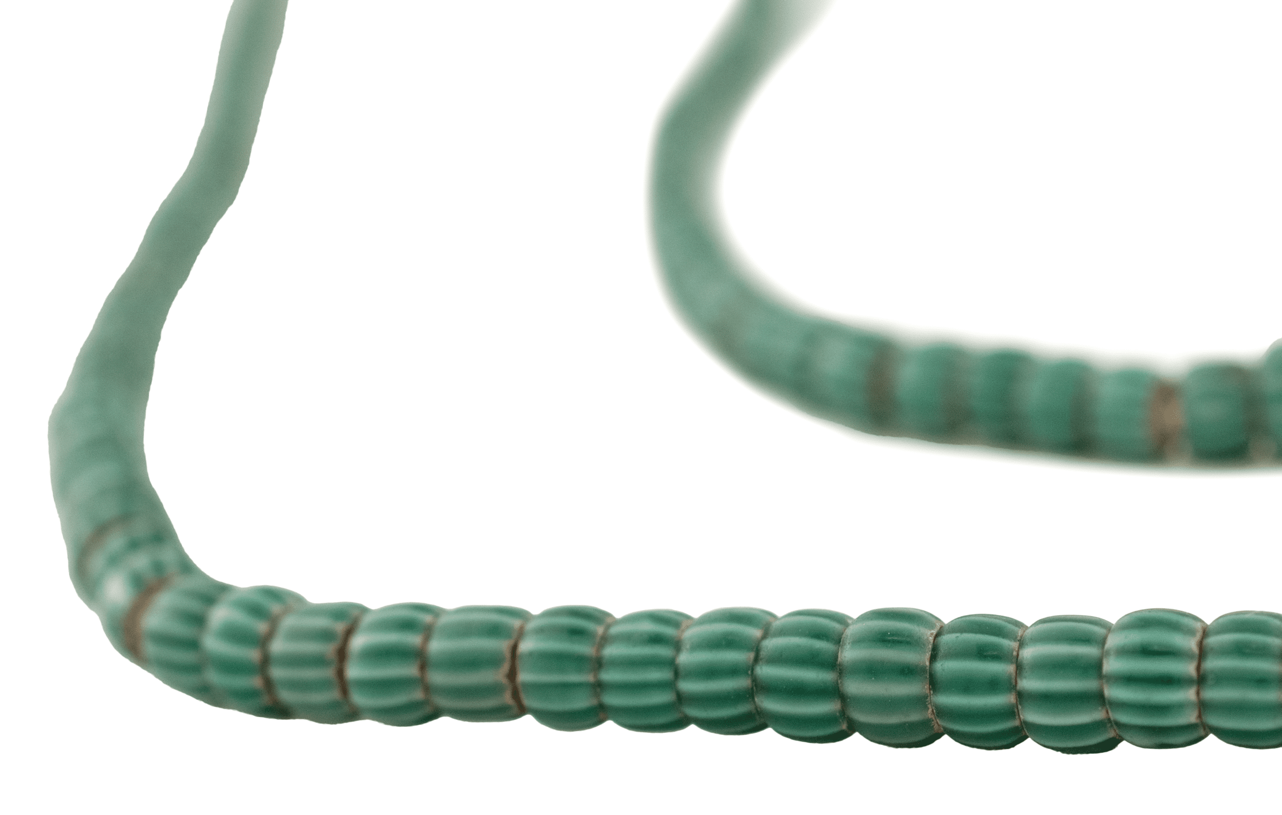 The Bead Chest Small Green Watermelon Chevron Beads 5mm West Africa ...