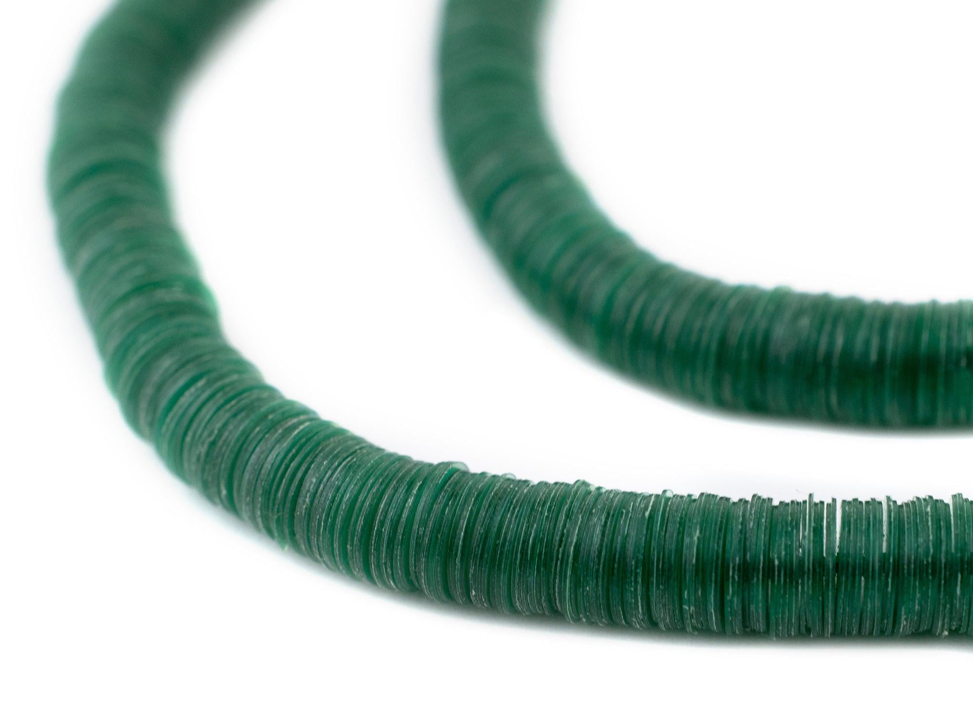 The Bead Chest Translucent Green Vinyl Phono Record Beads (8mm ...