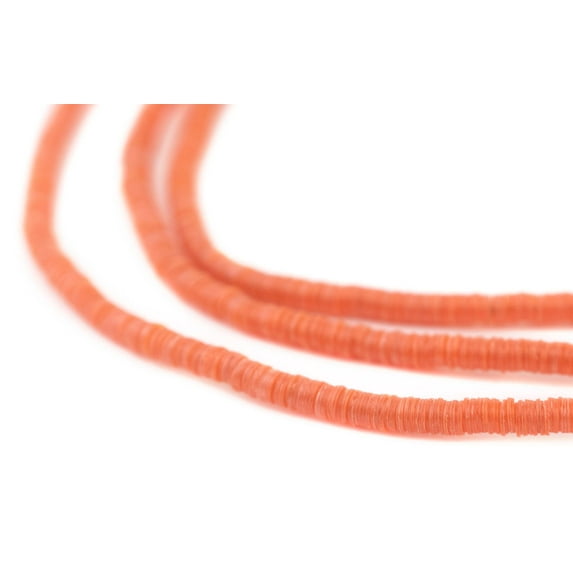The Bead Chest Translucent Orange Vinyl Phono Record Beads (3mm ...