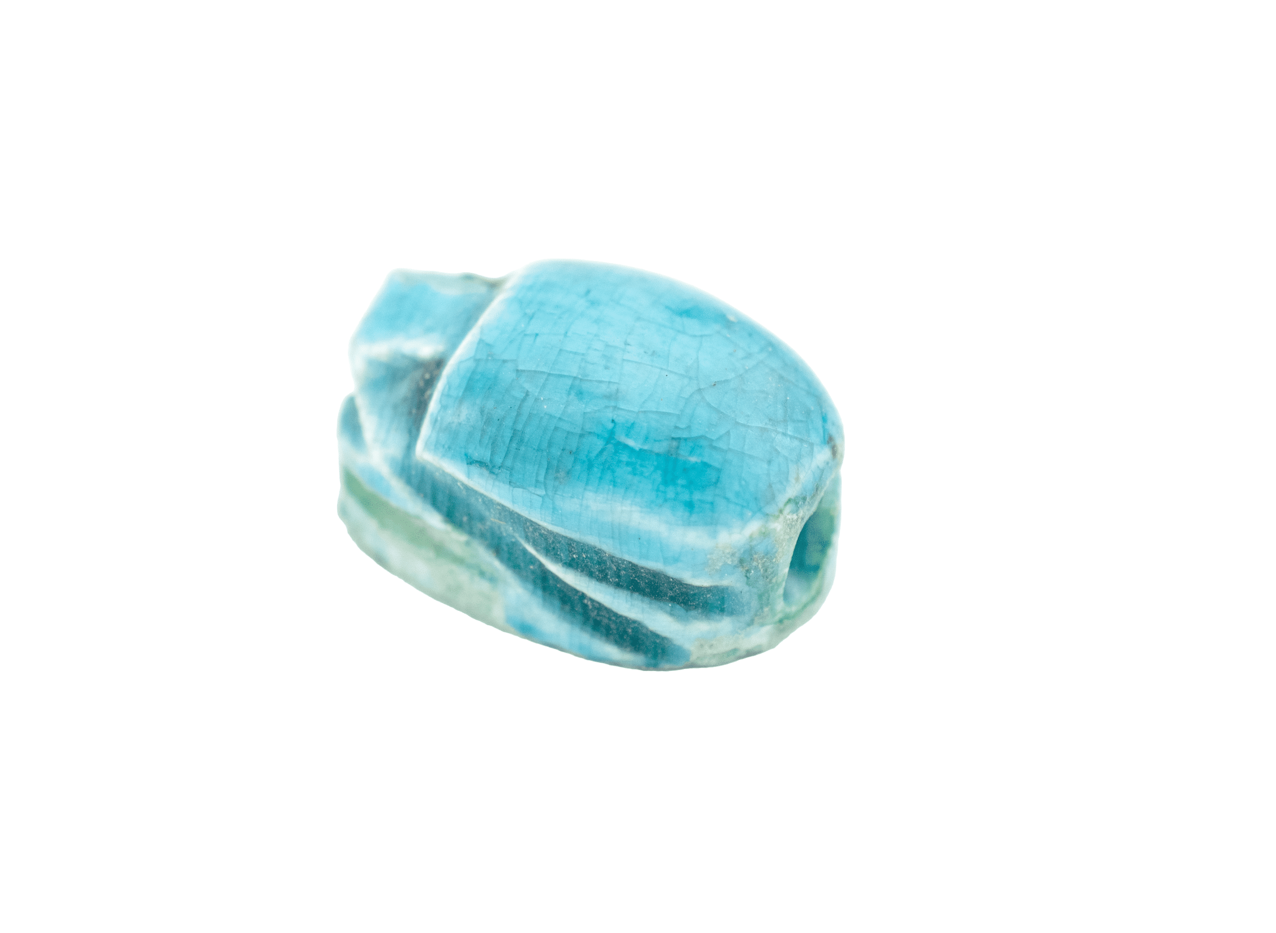 The Bead Chest Turquoise Egyptian Soapstone Scarab Beads 18x12mm Middle ...