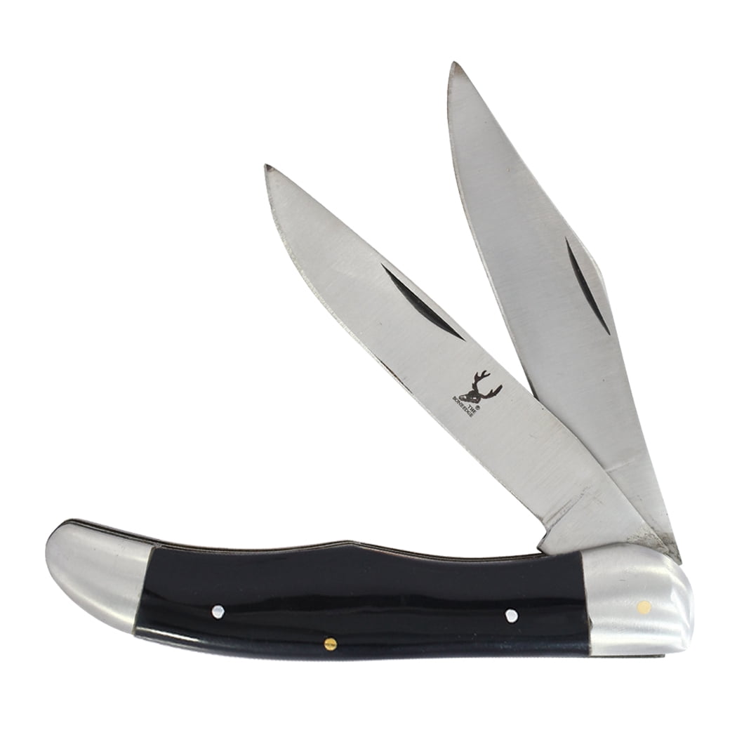 TheBoneEdge 9.5" Practical Dual-Bladed Resin Handle Folding Pocket ...