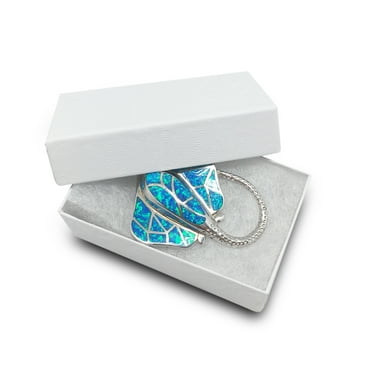 White Swirl Cotton Jewelry Charm Gift Boxes Displays 3x2" - Walmart.com