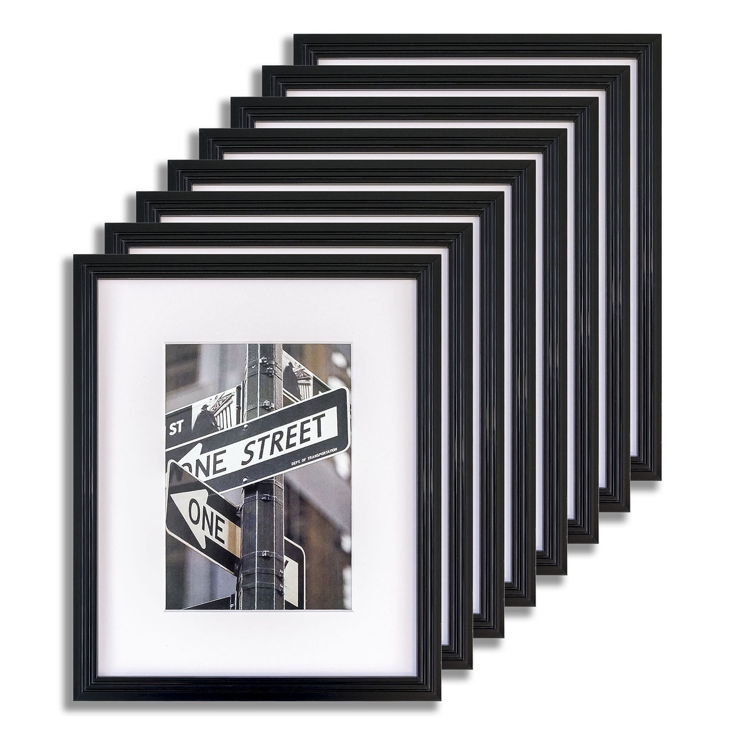 TheDisplayGuys 8-Pack Art Deco 5x7 Picture Frames matted to 4x6 with ...